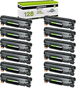 Amazon.com: greencycle Toner Cartridge Replacement Compatible for Canon 126 CRG-126 CRG126 ...