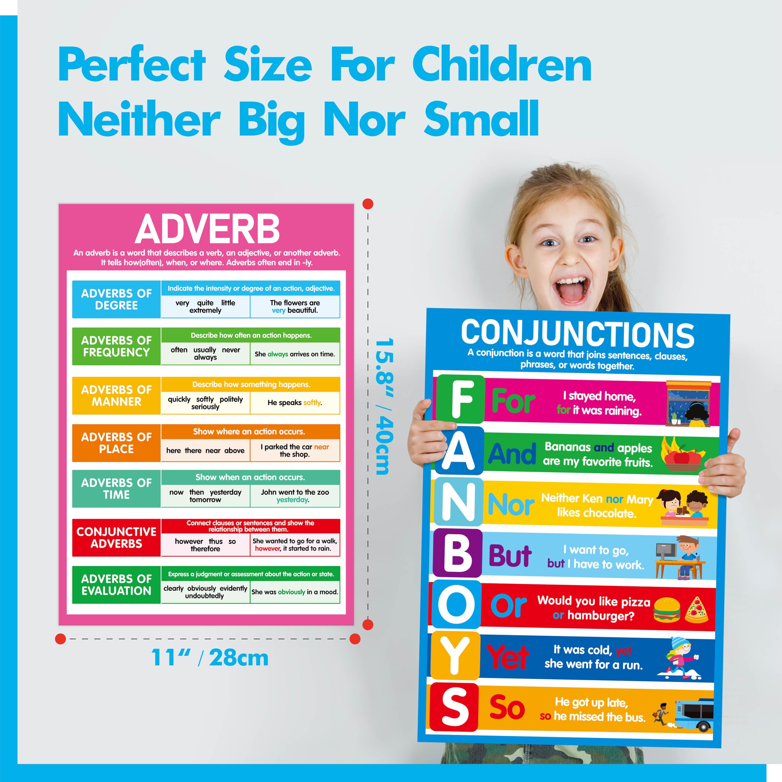 Snapklik.com : 17 Part Of Speech Posters, PET Film Covered English ...