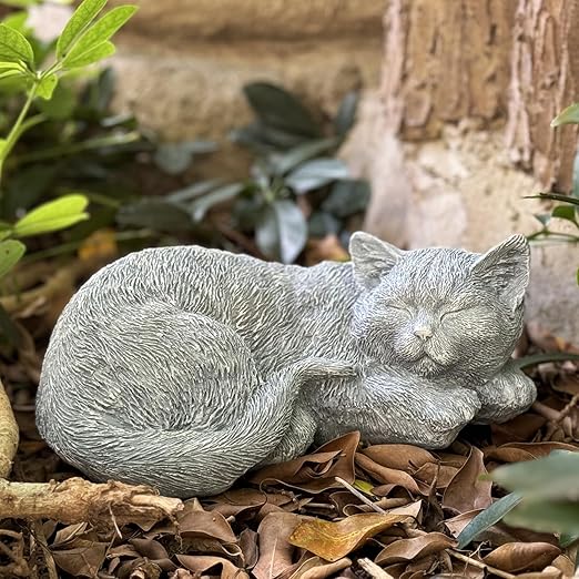 Amazon.com : Cats Memorial Stone Garden Statue, Pet Statues Gifts for ...