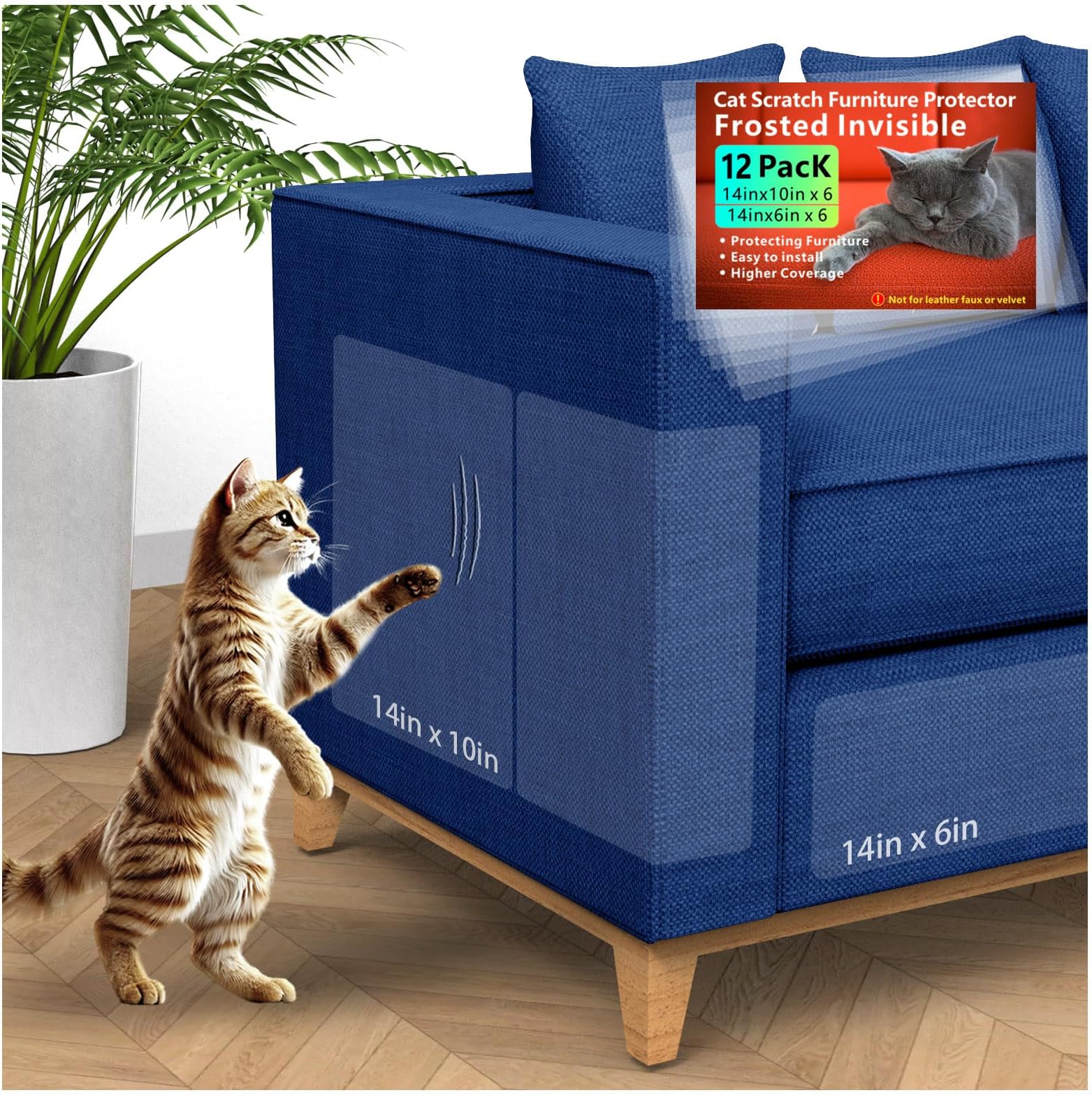 Amazon.com : Anti Cat Scratch Furniture Protector, Cat Couch Protector ...
