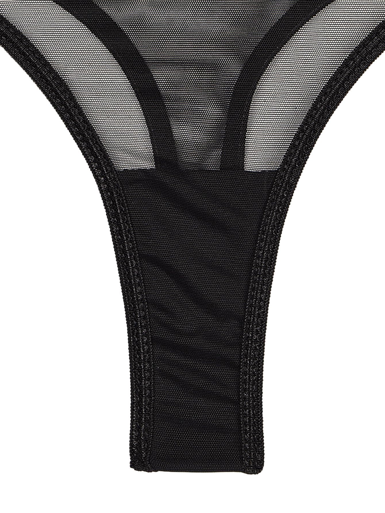 Snapklik.com : Sexy Mesh Sheer Push Up Lingerie Set Cheetah Underwire ...