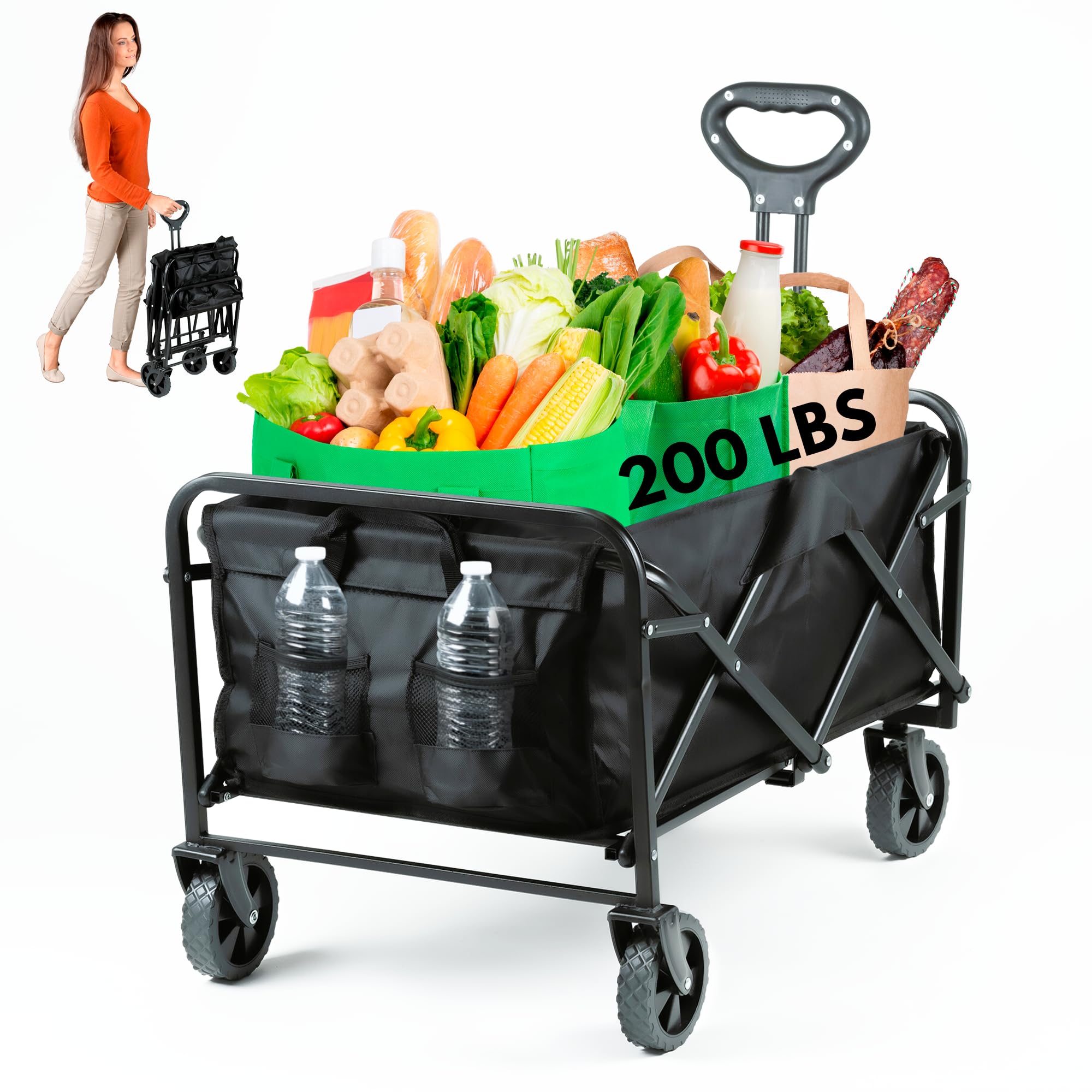 Amazon.com: Befrima Heavy Duty Collapsible Wagon Cart - Multi ...