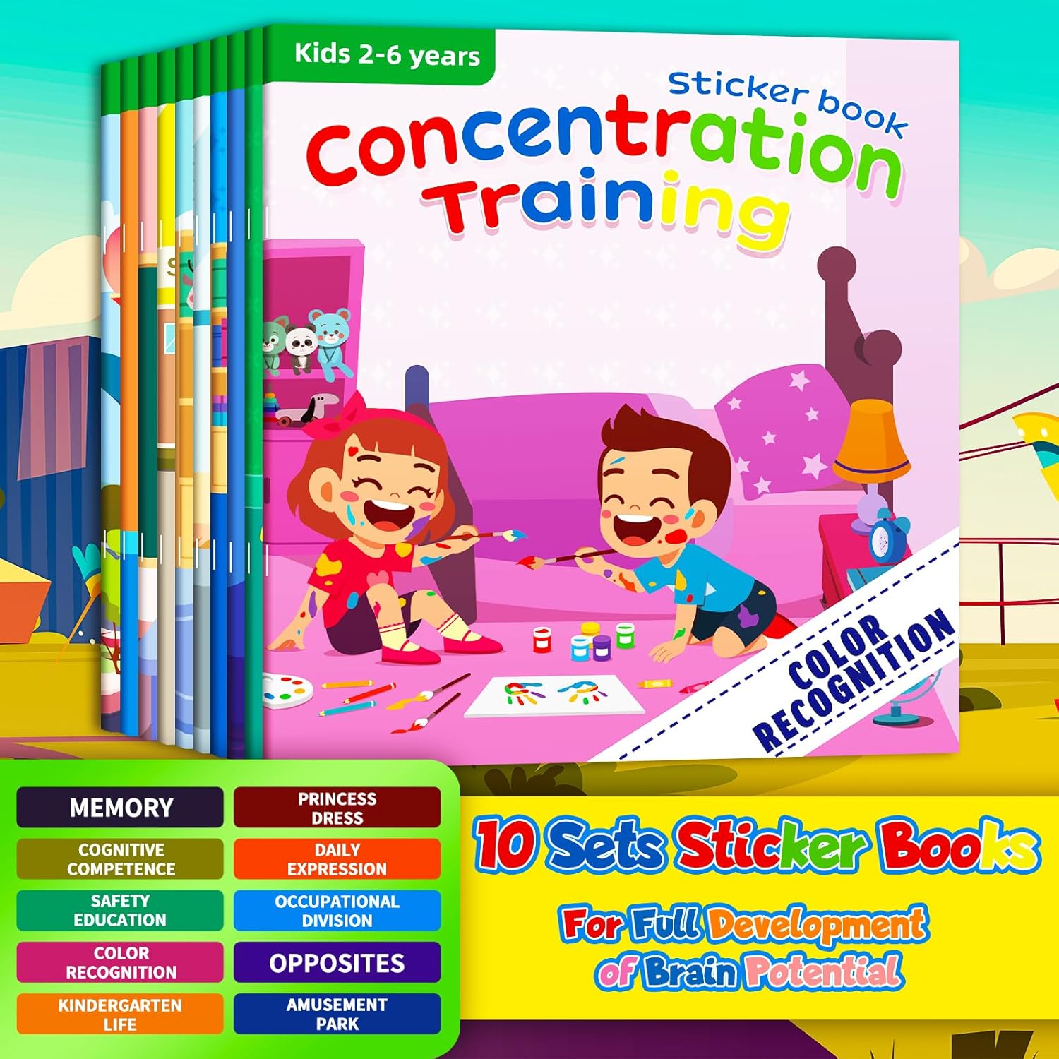 Amazon.com: Gleec 10PCS Early Childhood Education Stickers for Children ...