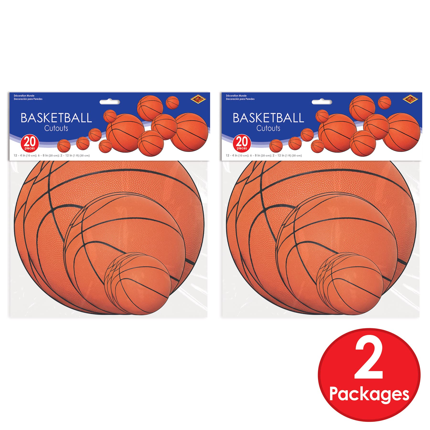 Snapklik.com : Beistle 40-Piece Basketball Cut Outs In Orange And Black