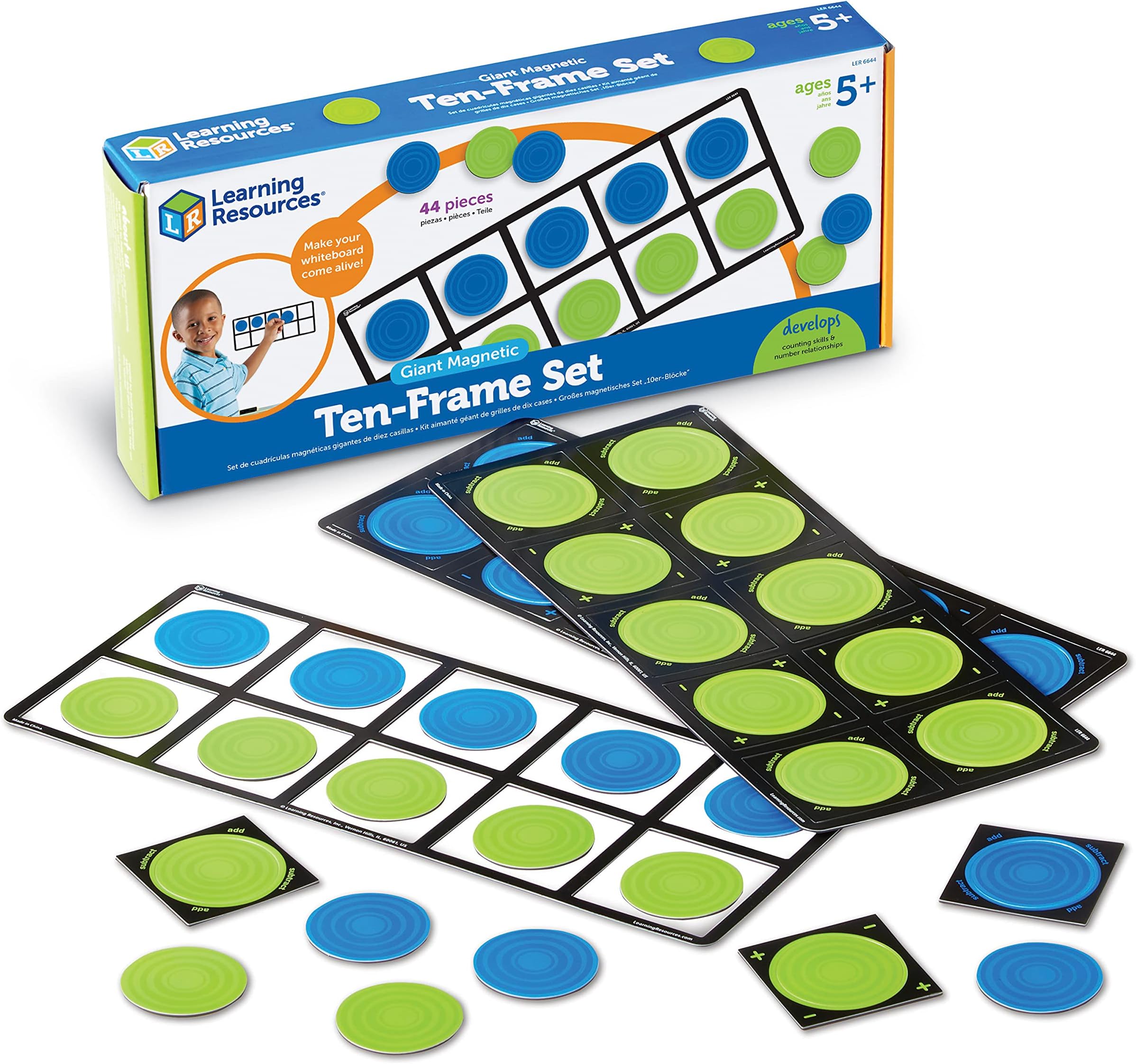 Learning Resources LER6644 Giant Magnetic Ten-Frame Set : Amazon.ca ...