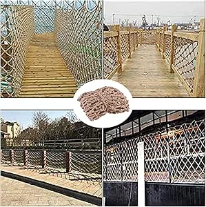 Amazon.com: MBTY Hemp Rope Cargo Net Heavy Duty Rope Netting Outdoor ...