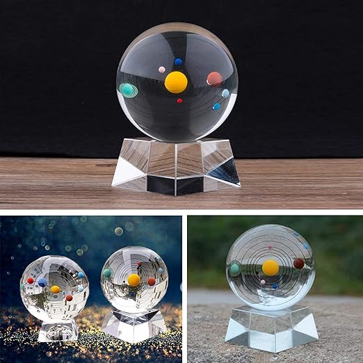 Amazon.com: Spar.saa Crystal Solar System Crystal Ball with Crystal ...
