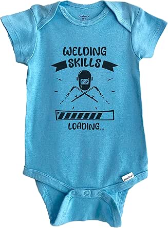 Amazon.com: Welding Skills Loading Funny Welding Baby Bodysuit (100% ...