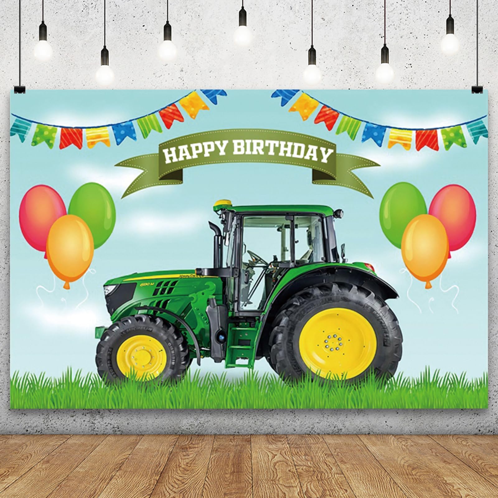 Amazon.com : Farm Green Tractor Backdrop for Photography Car Theme ...