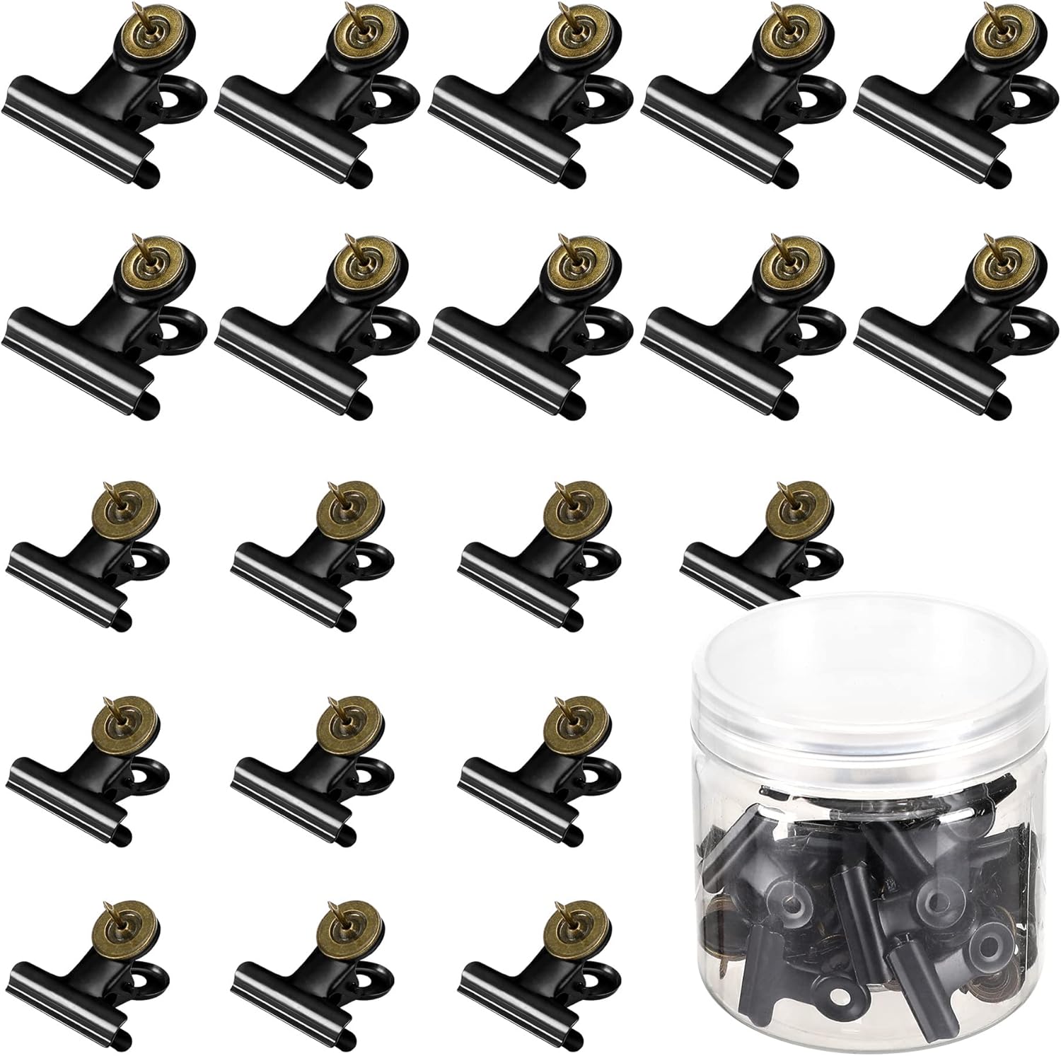 Amazon.com : SANNIX 20 Pcs Metal Push Pin Clips 22mm and 33mm for ...