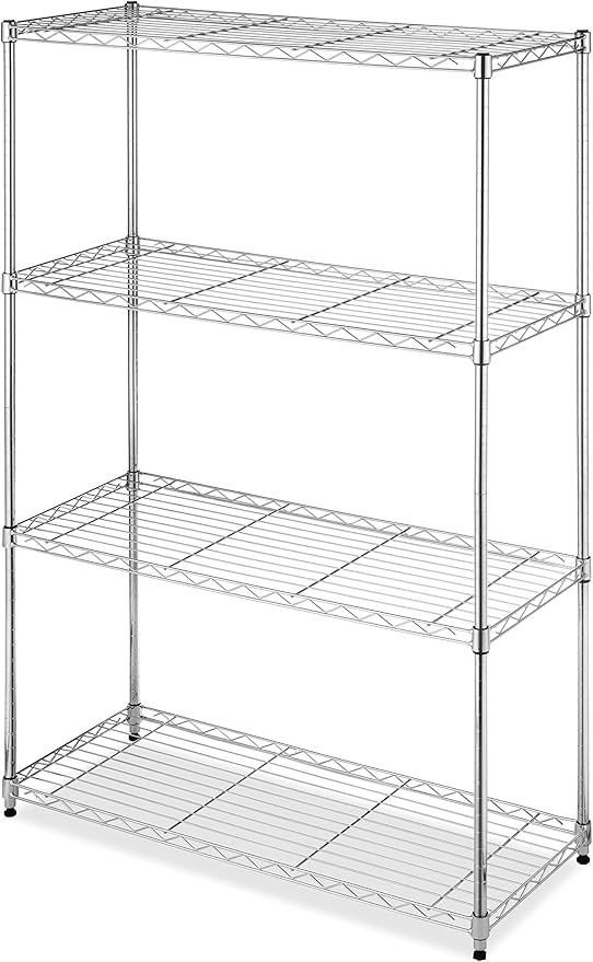 Amazon.com: Whitmor 4-Wire Shelving Unit, Metal Storage Shelves, Easy ...