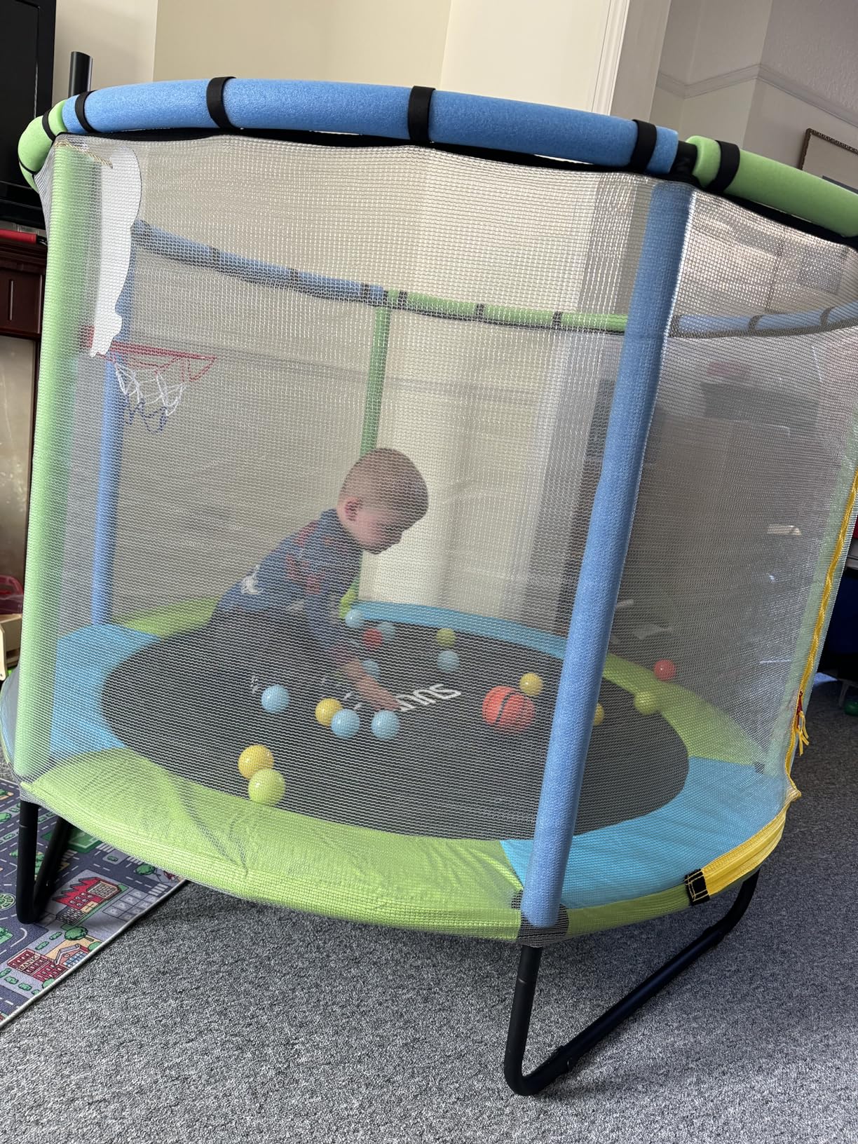 Pukomc Toddler Trampoline - 5ft Trampoline for Age 1-8 Kids, Small ...