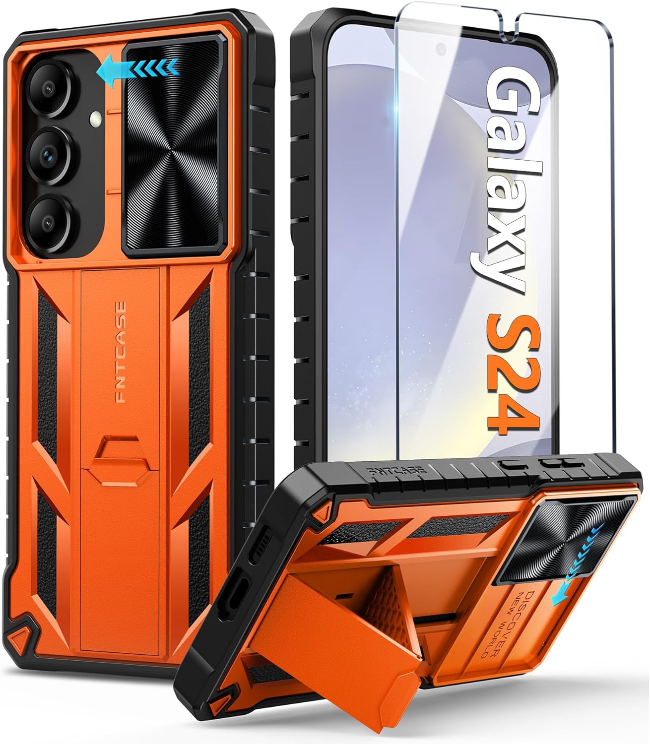 FNTCASE for Samsung-Galaxy S24 Protective Case: Military Grade Dropproof Cell Phone Cover with ...