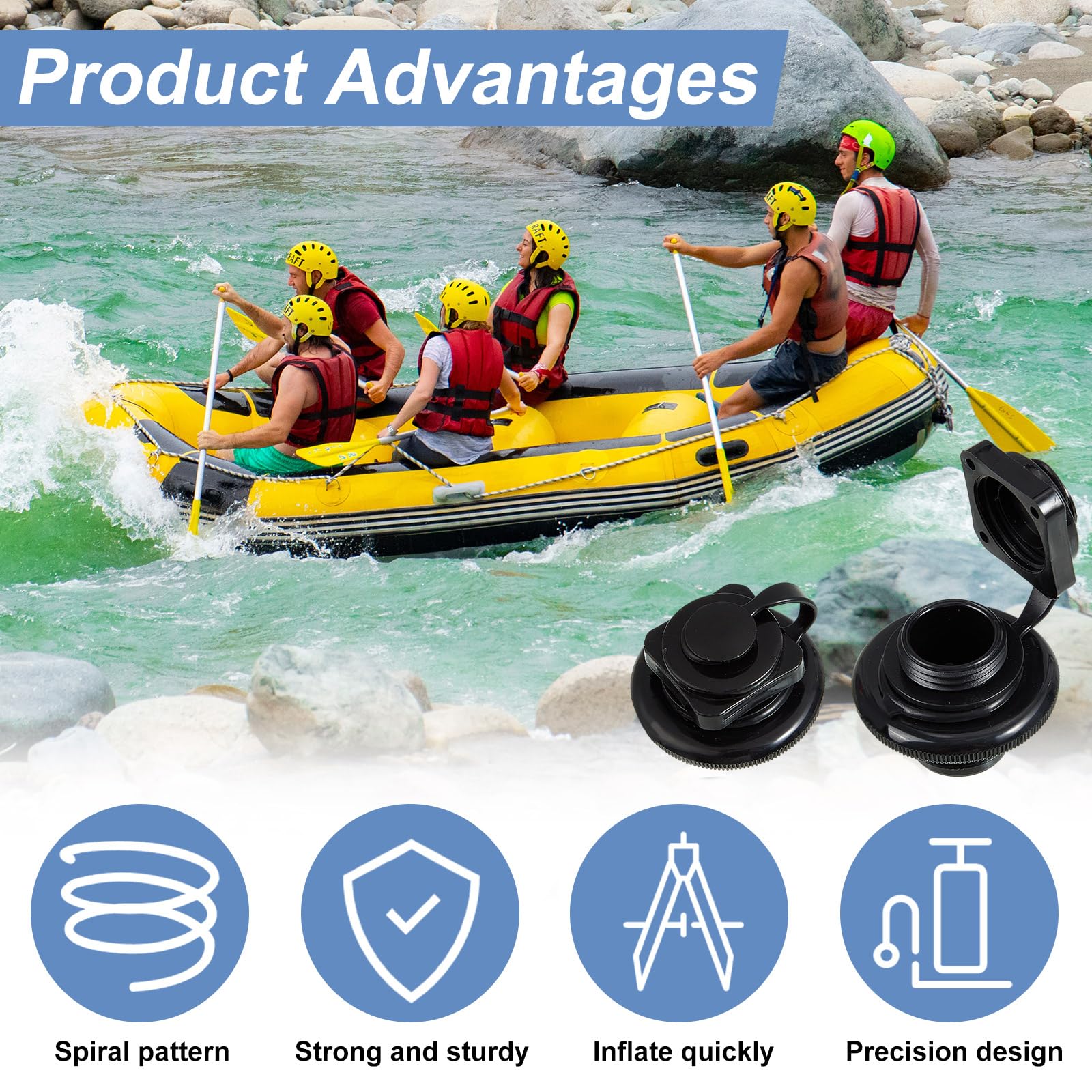 Snapklik.com : Soaoo 2 Pcs Inflatable Boat Air Valve Inflatable Boat ...