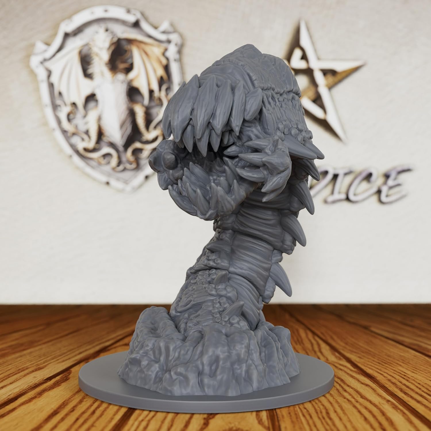 Amazon.com: AUSPDICE Purple Worm Monster Figure – Unpainted Tabletop ...