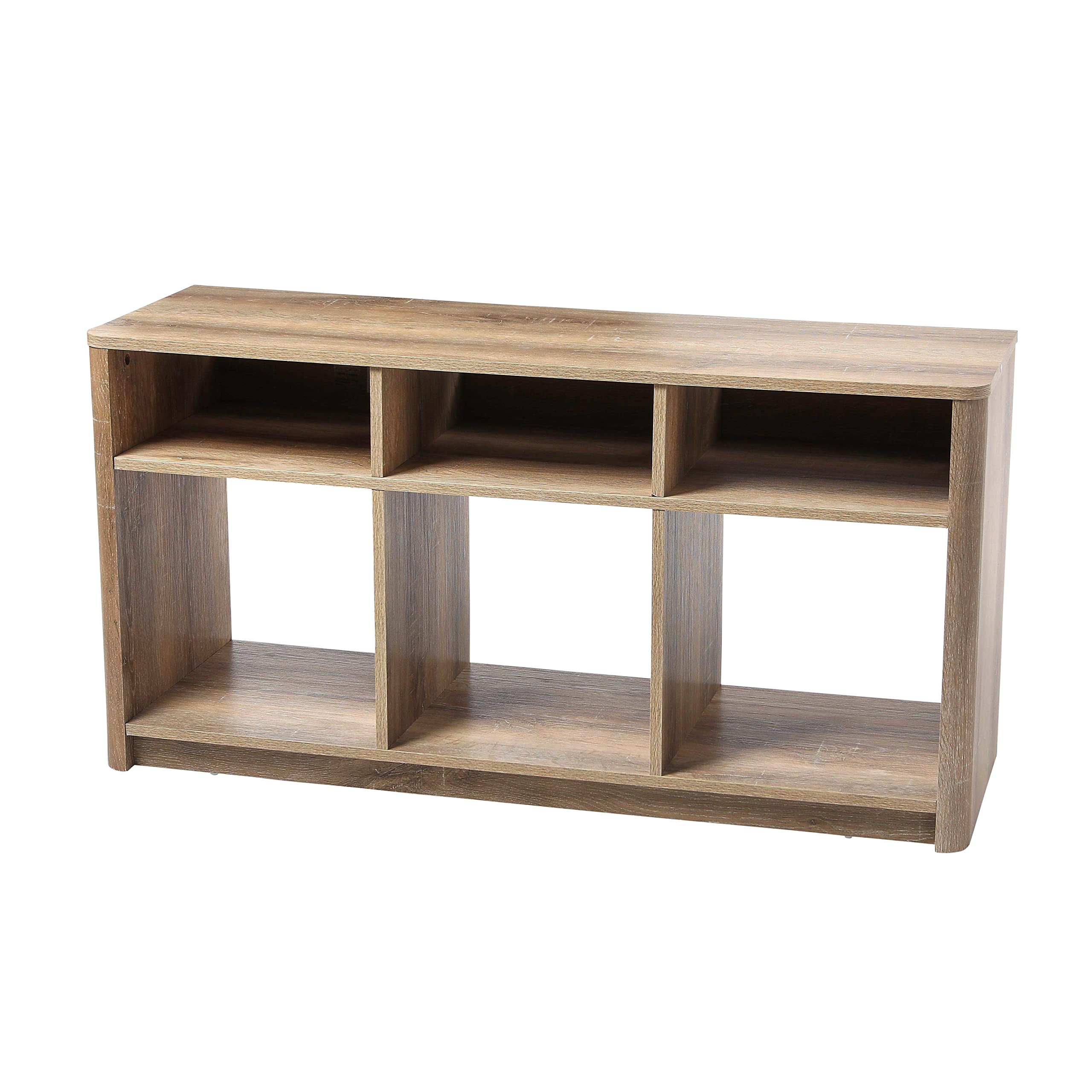 Amazon.com: Creative Co-Op Wood TV Stand with Storage, Coastal Oak ...