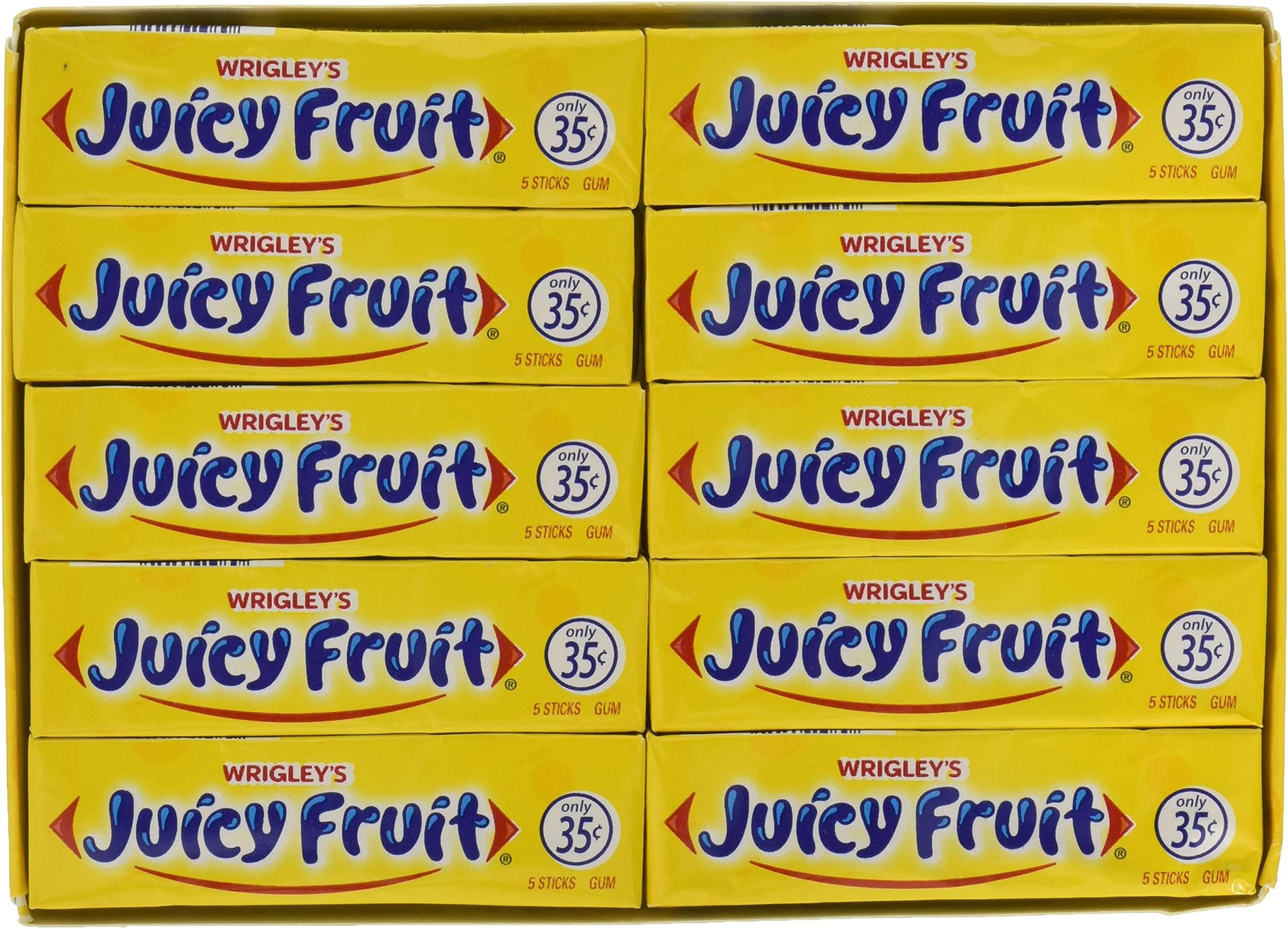 Amazon.com : Juicy Fruit Gum WRIGLEY'S Chewing Gum Bulk Pack, 5 Stick ...