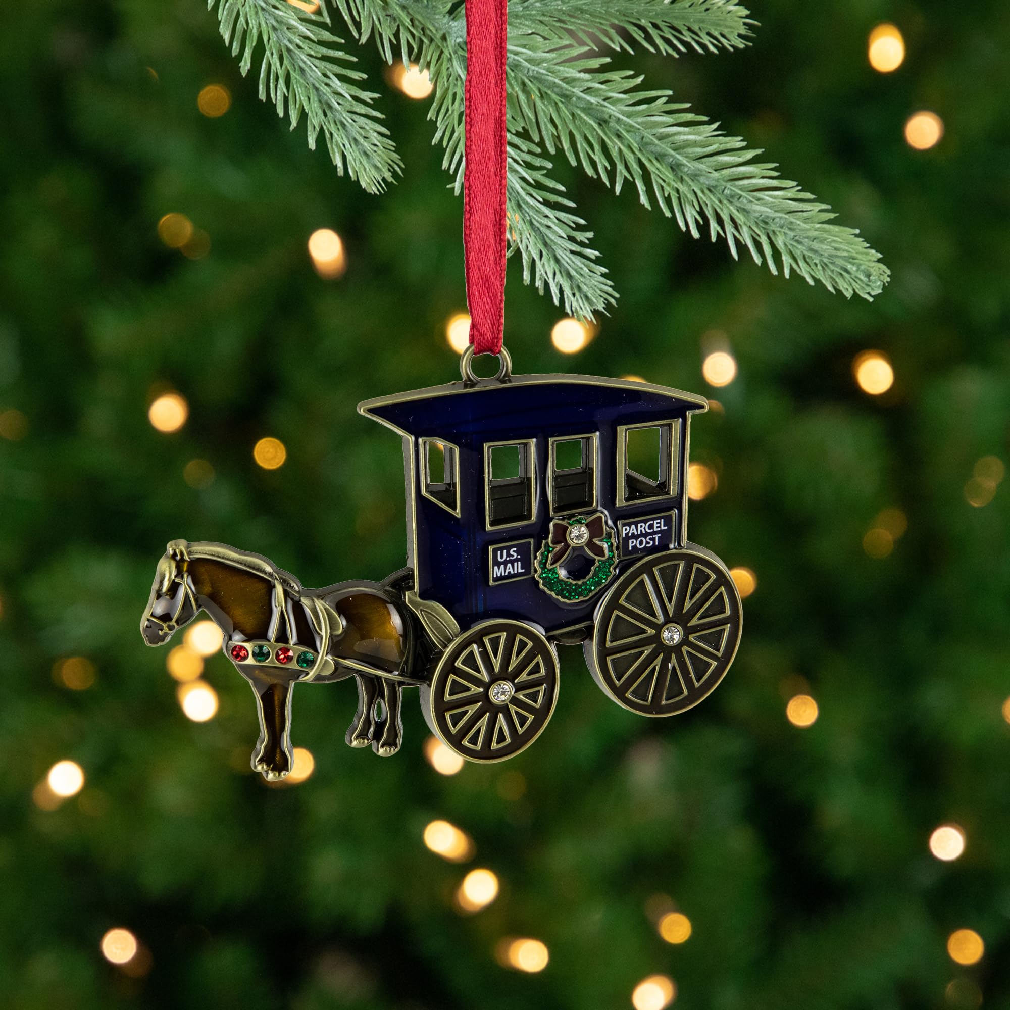 Horse And Carriage Christmas Tree Ornaments Outdoor Christmas