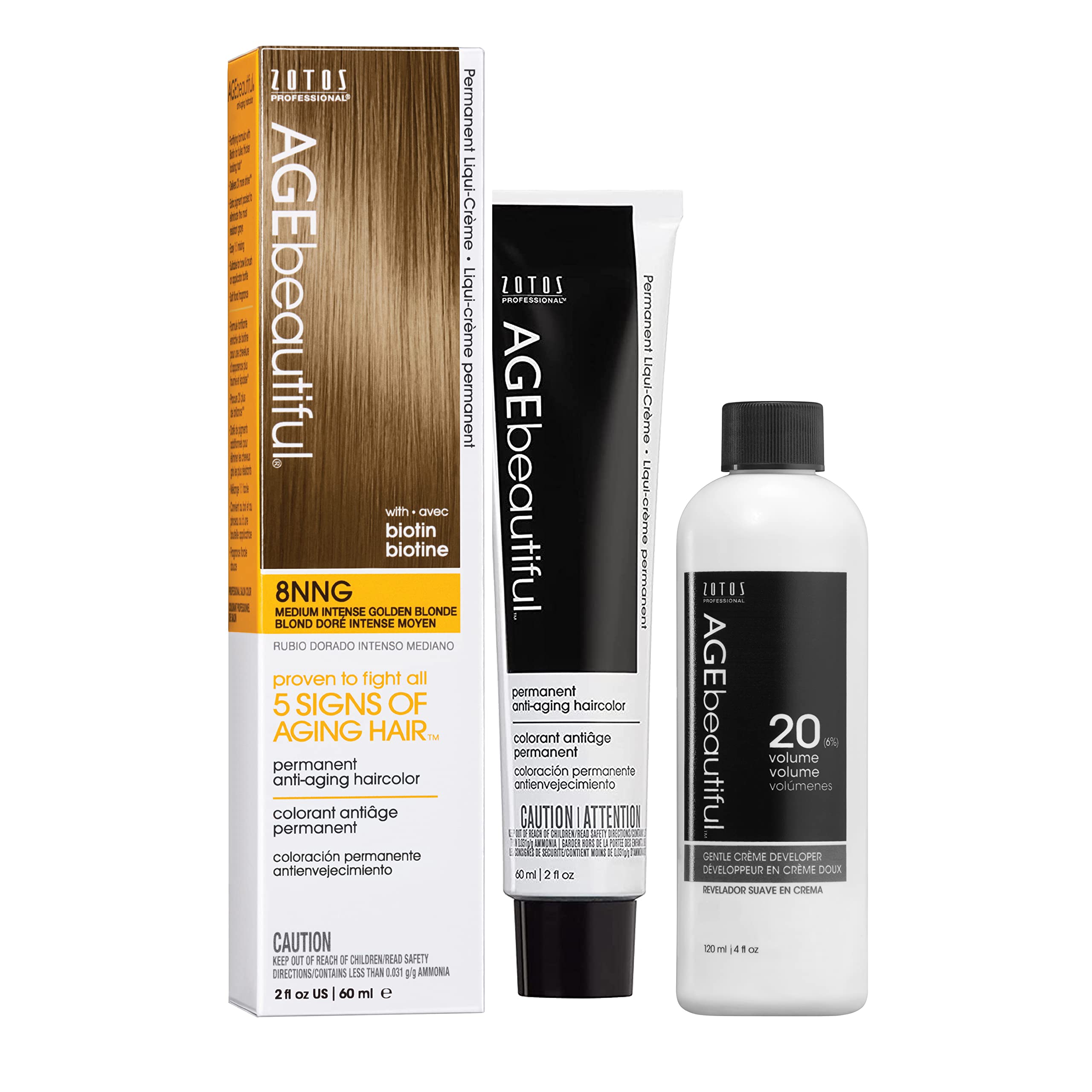 Amazon.com: AGE beautiful Permanent Hair Color Dye Liqui Creme ...