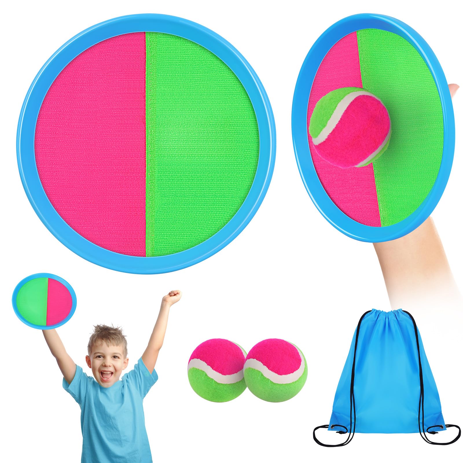 Amazon.com: Ekubx Toss and Catch Velcro Ball Set: Velcro Ball and Catch ...