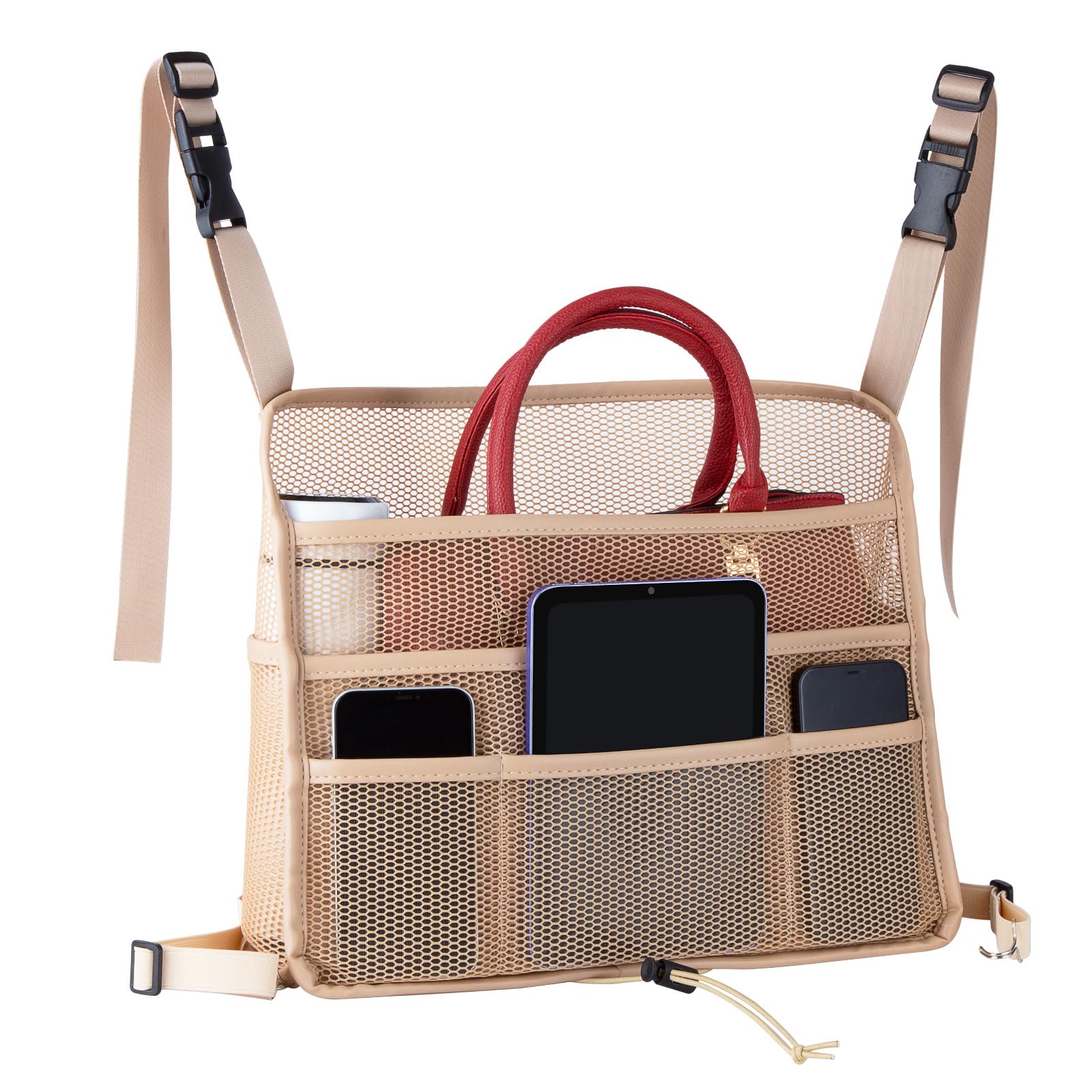 Amazon.com: eing Car Net Pocket Handbag Holder Between Seats Back ...