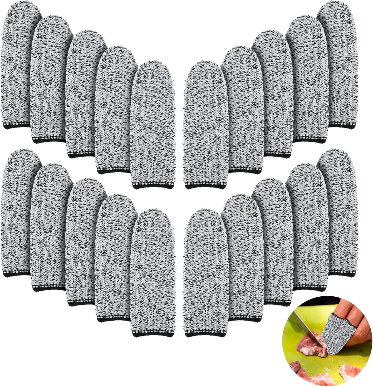 Amazon.com: 20 Pieces Cut Resistant Finger Cots, Anti-Slip Finger Tips ...