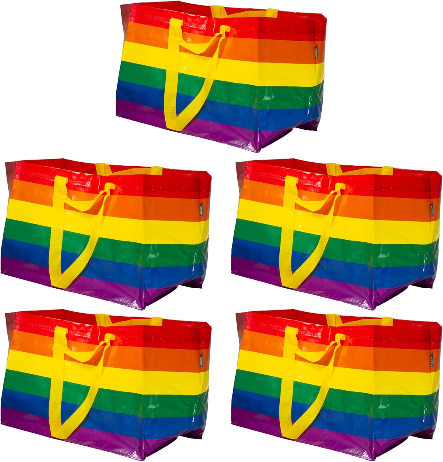 Ikea STORSTOMMA Large Multicolour Striped Rainbow Pride Bags, 71 Litres ...