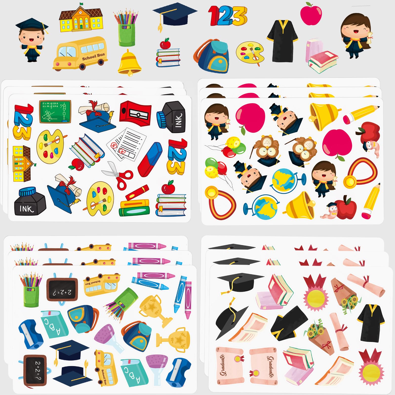 Qpout Preschool Kindergarten Graduation Stickers Class Of 2024 ...