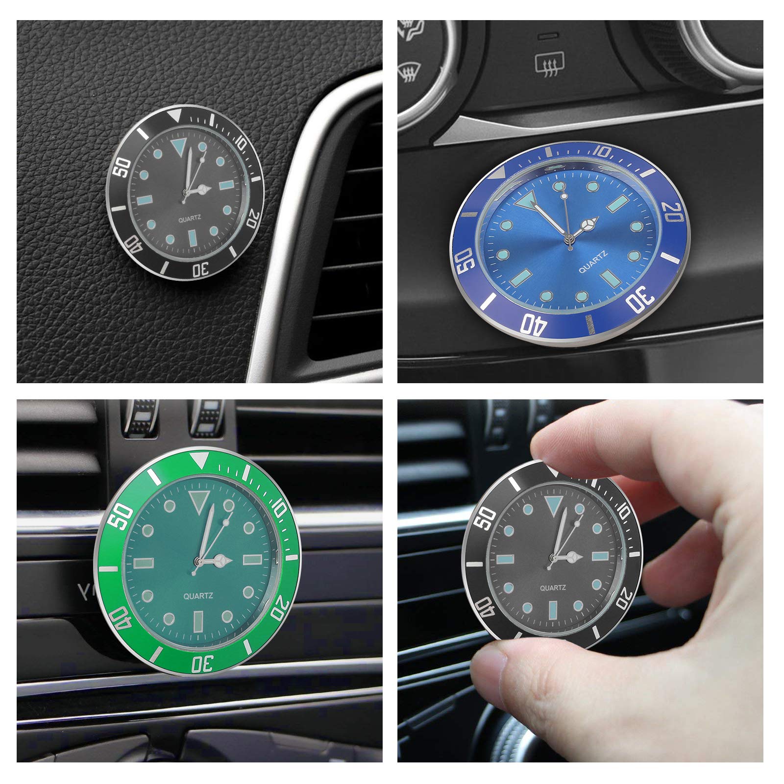 EEEKit Car Dashboard Clock, Universal 5cm Mini Quartz Analog Watch ...