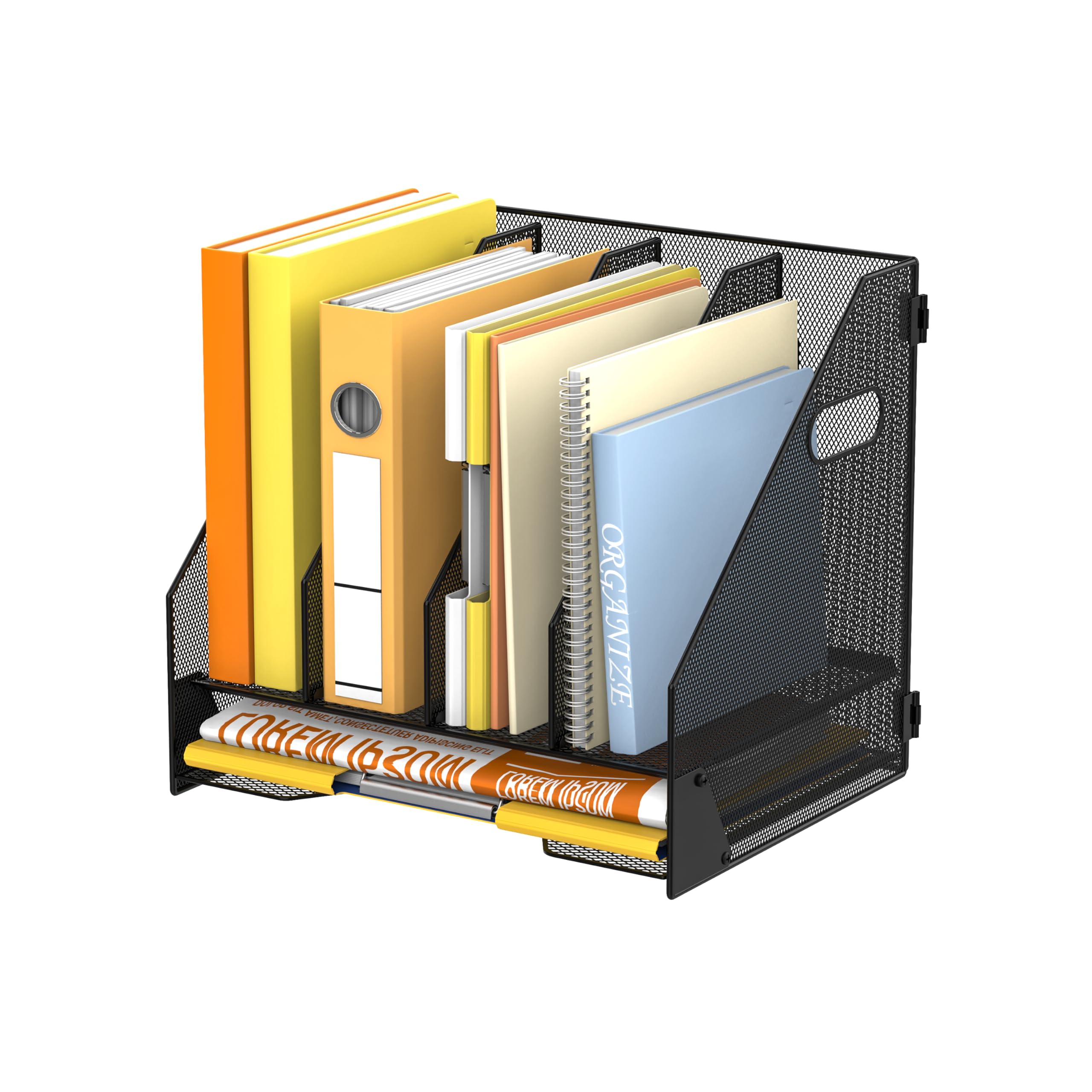 Snapklik.com : DALTACK Magazine File Holder, 4 Vertical Compartments ...