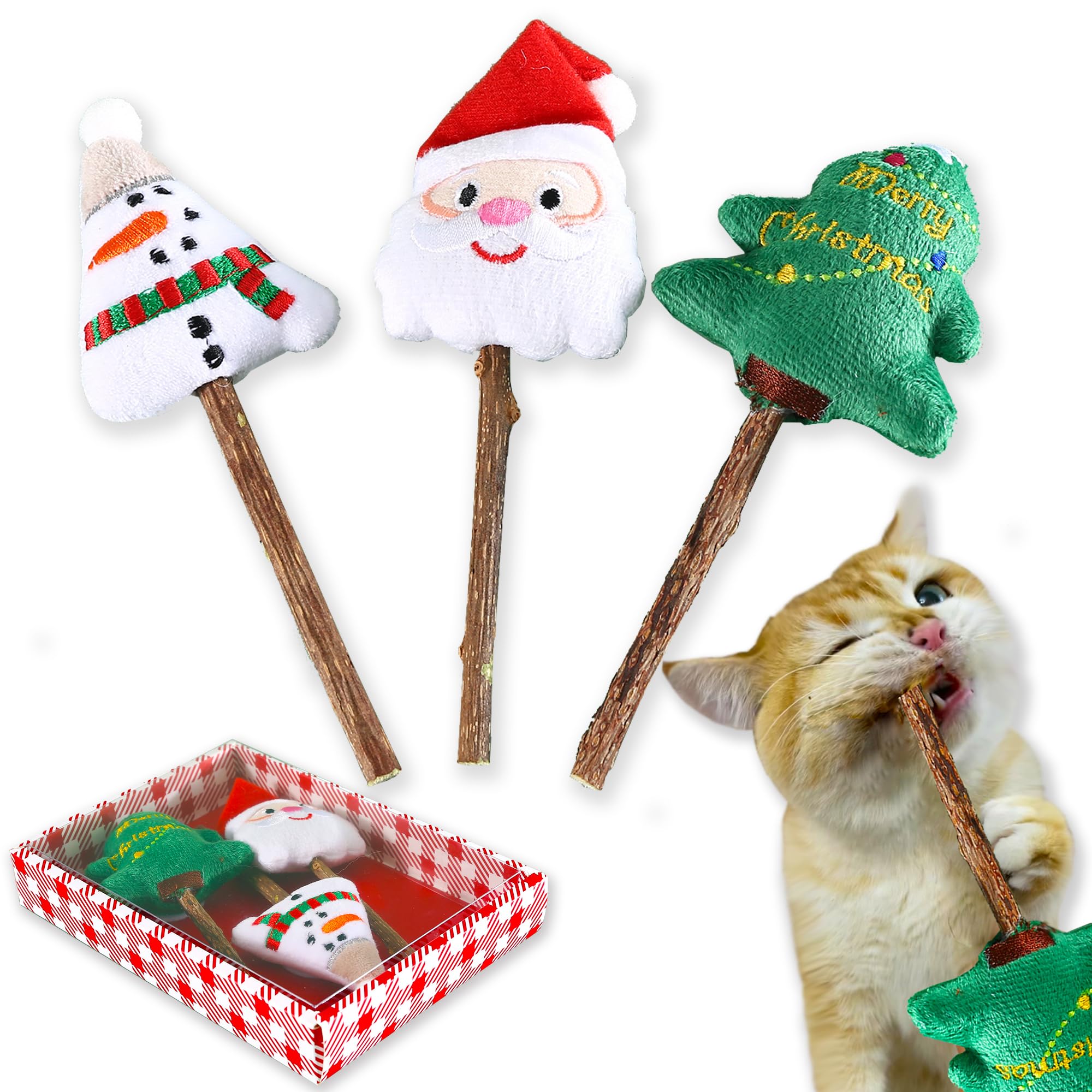 Amazon.com : YOOLEETC 3PCS Cat Silvervine Sticks,Cat Chew Stick，Chew ...