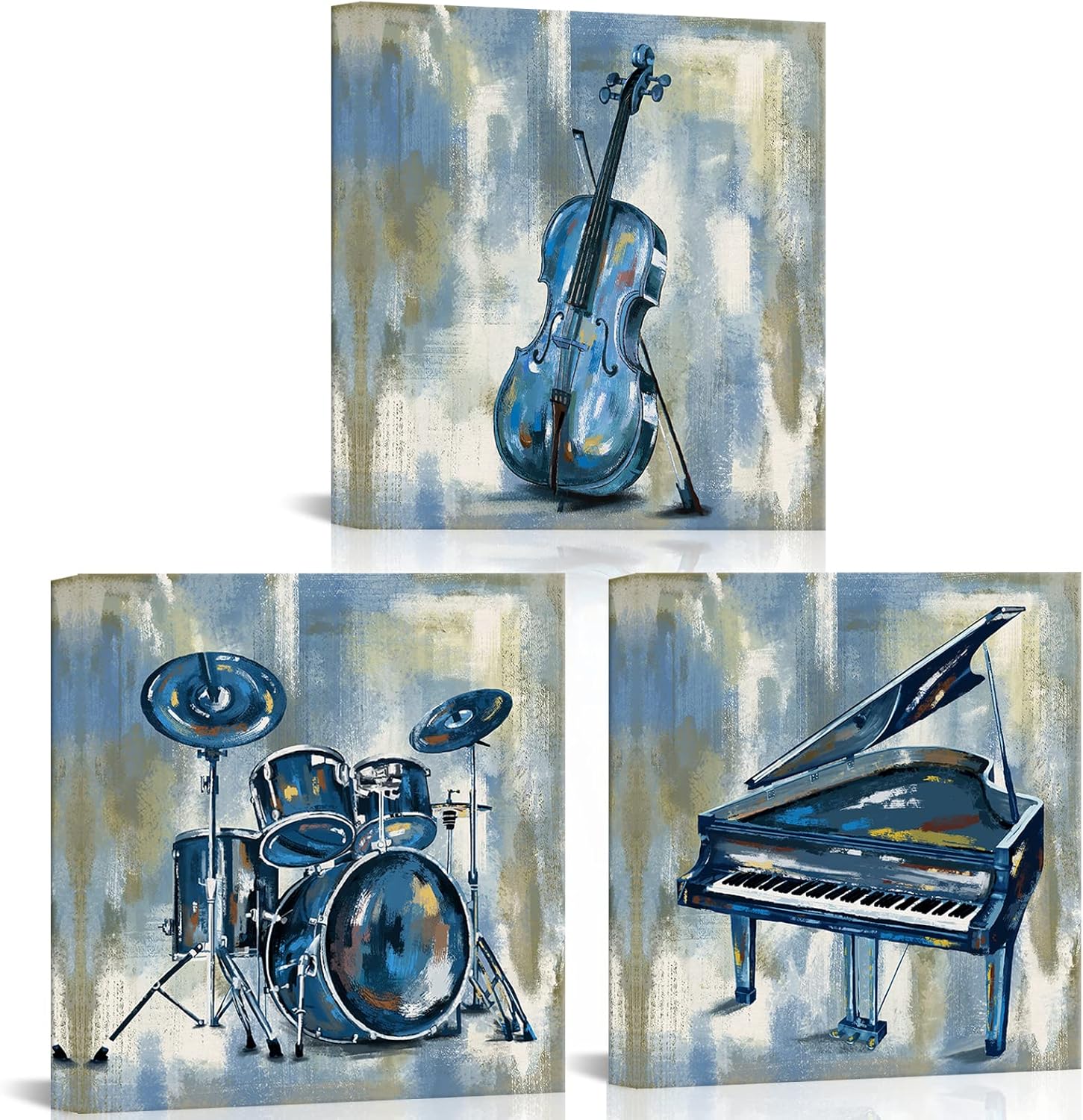 Amazon.com: KLVOS Music Wall Art for Bedroom Musical Instrument Piano ...
