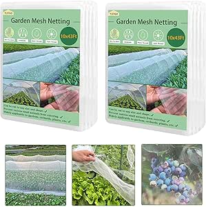 Amazon.com : TLSTGO 2 Packs 10x43FT Garden Mesh Netting Ultra Fine Large Garden Netting for ...