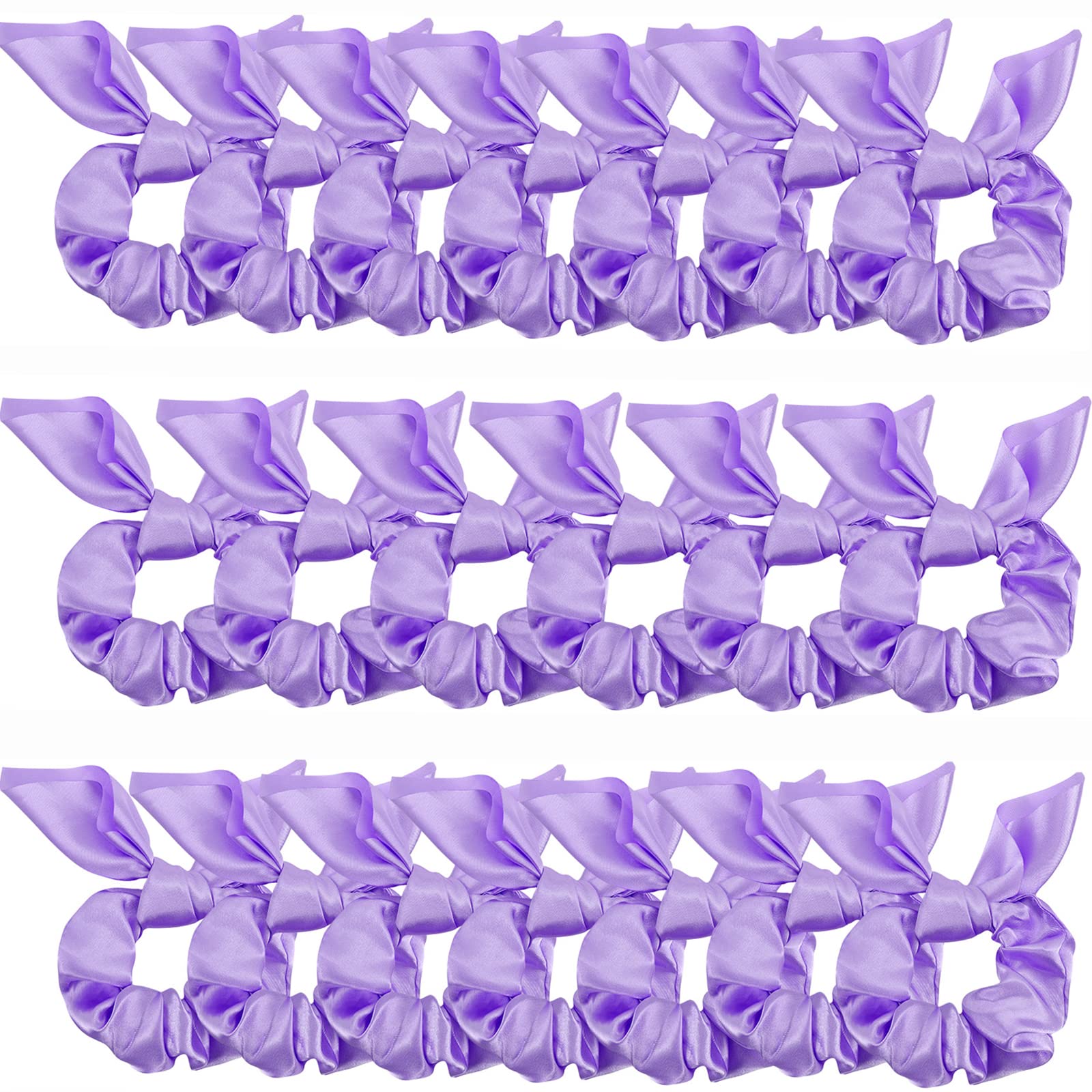 Amazon.com : ACO-UINT 20 Pack Purple Scrunchies for Women - Satin Silk ...