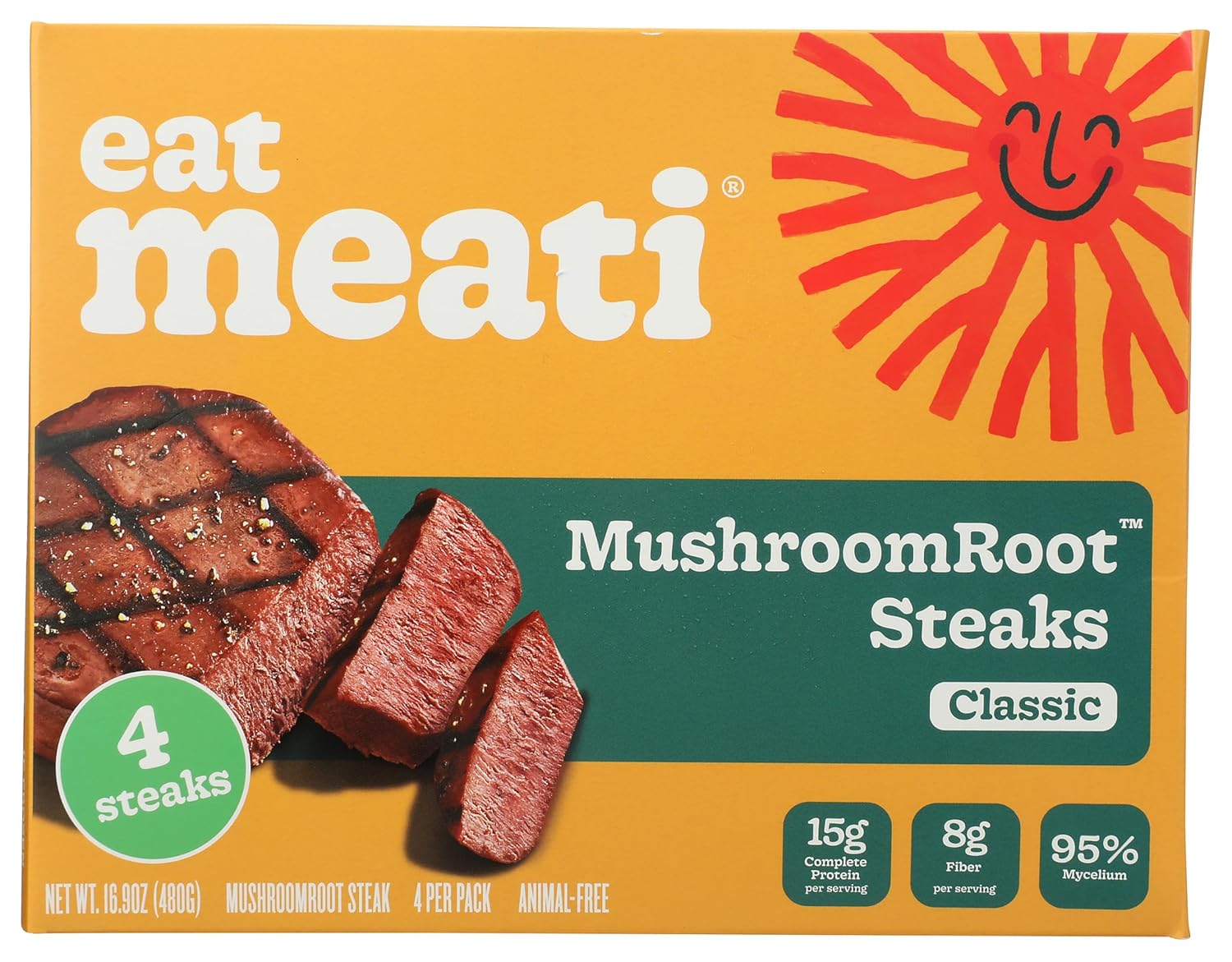 Amazon.com: Eat Meati Classic Mushroomroot Steaks, 16.9 Oz : Grocery ...