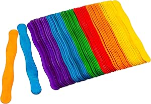 Amazon.com: Amkoskr 8" Wooden Fan Handles 500 Pcs, Premium Color Craft ...