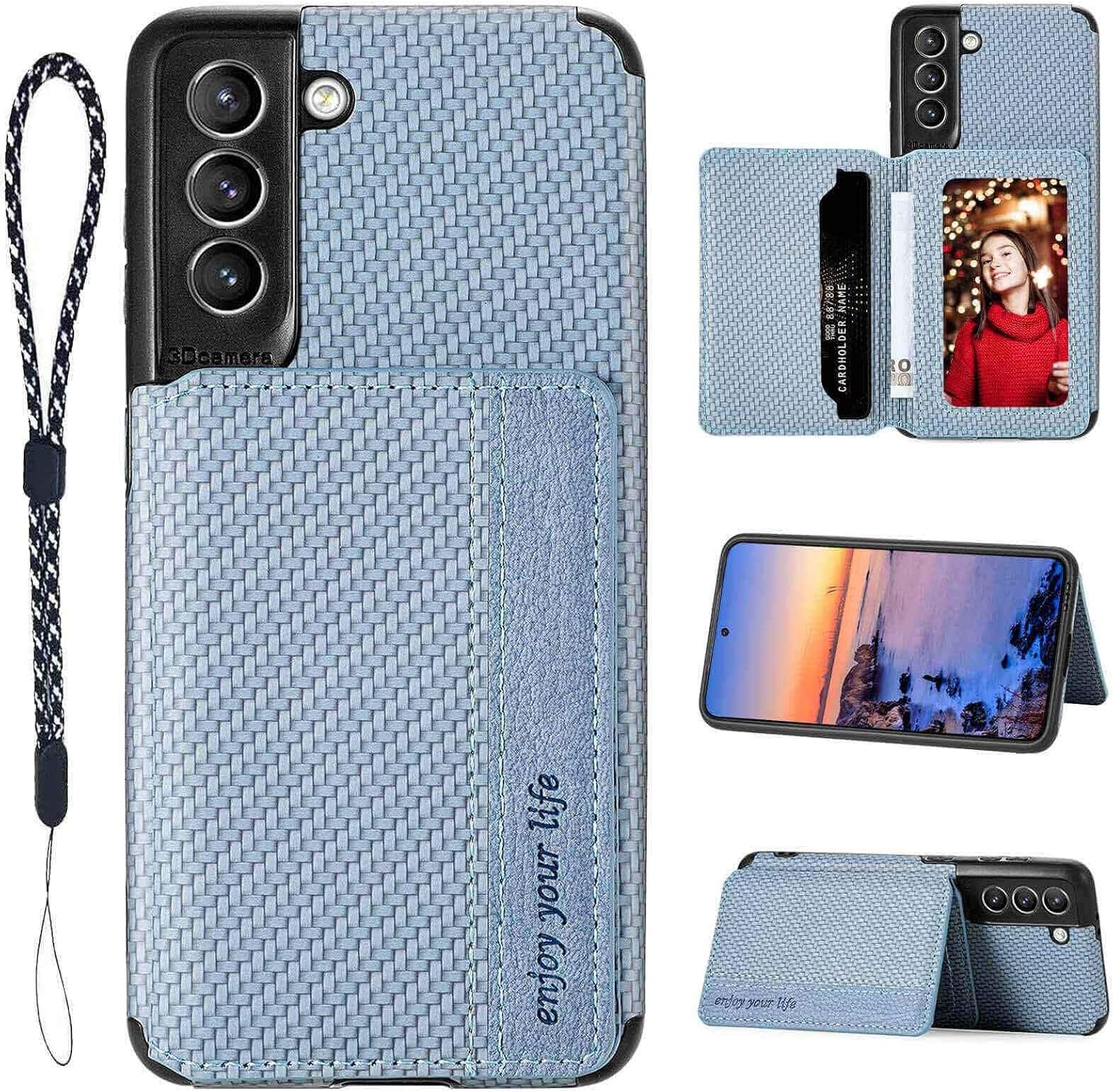 Amazon.com: JanCalm for Samsung Galaxy S21 Plus Folio Cover S21 Plus ...