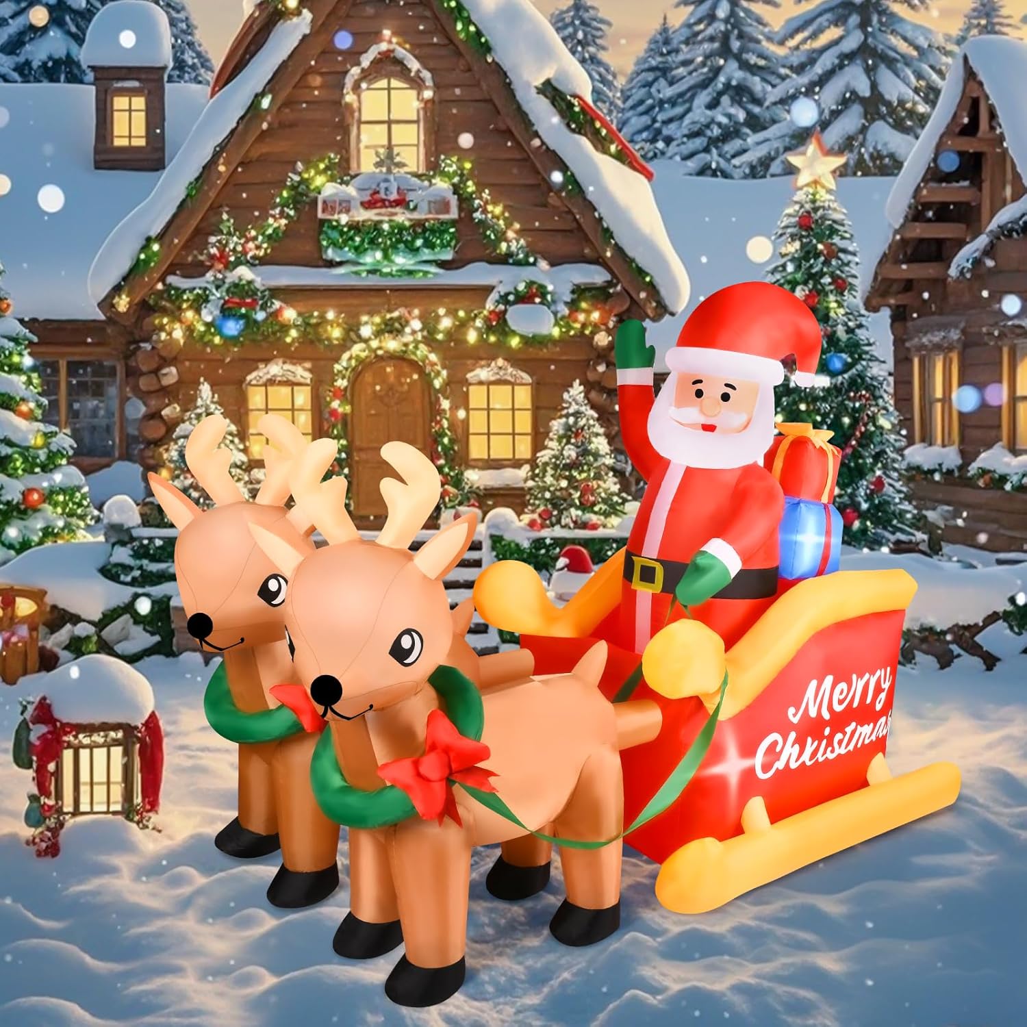 Amazon.com: 7FT Christmas Inflatables, Christmas Blow up Yard ...