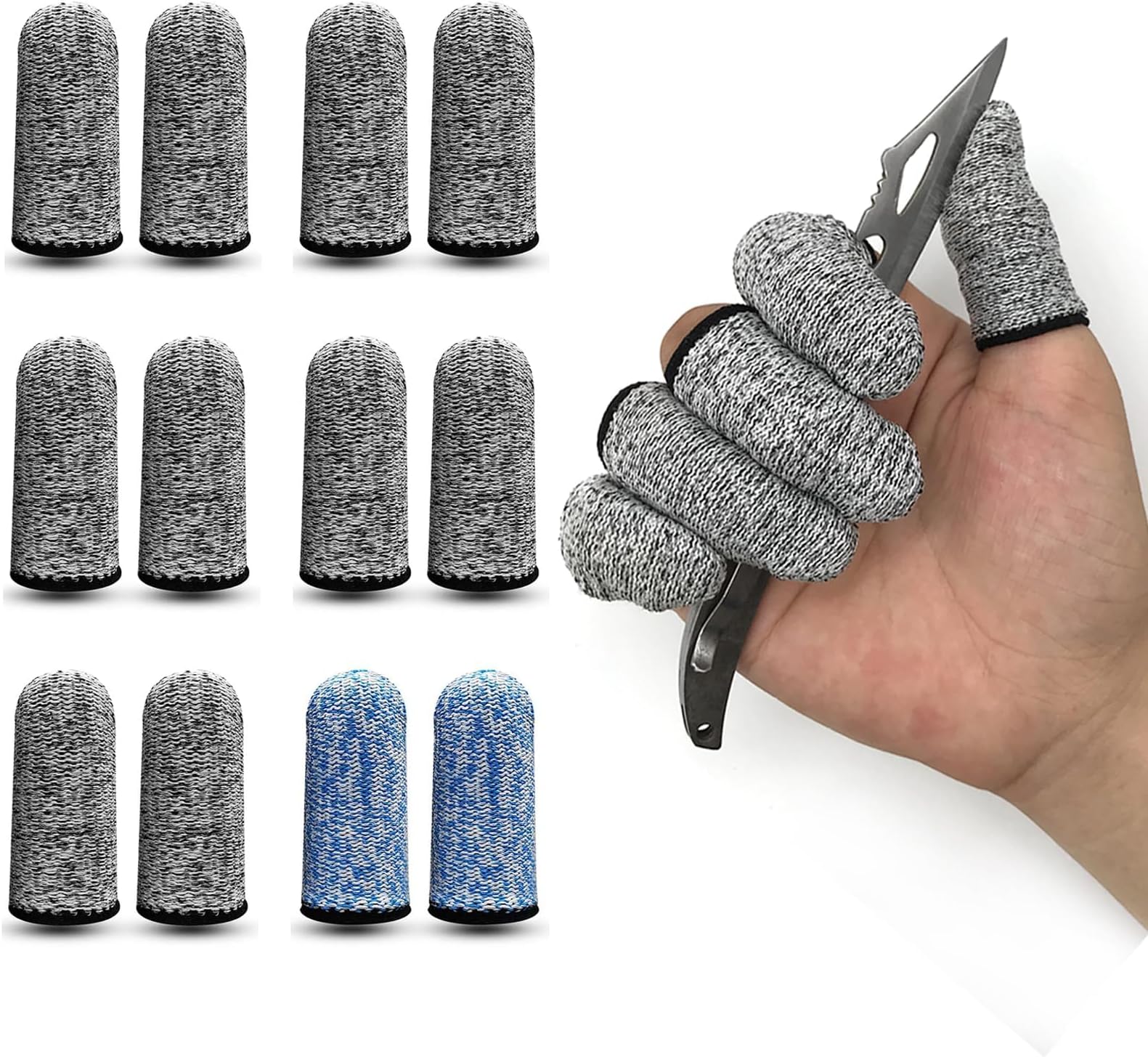 Amazon.com: 40 pcs Anti-Cut Fingertips Finger Cots Cut Resistant ...
