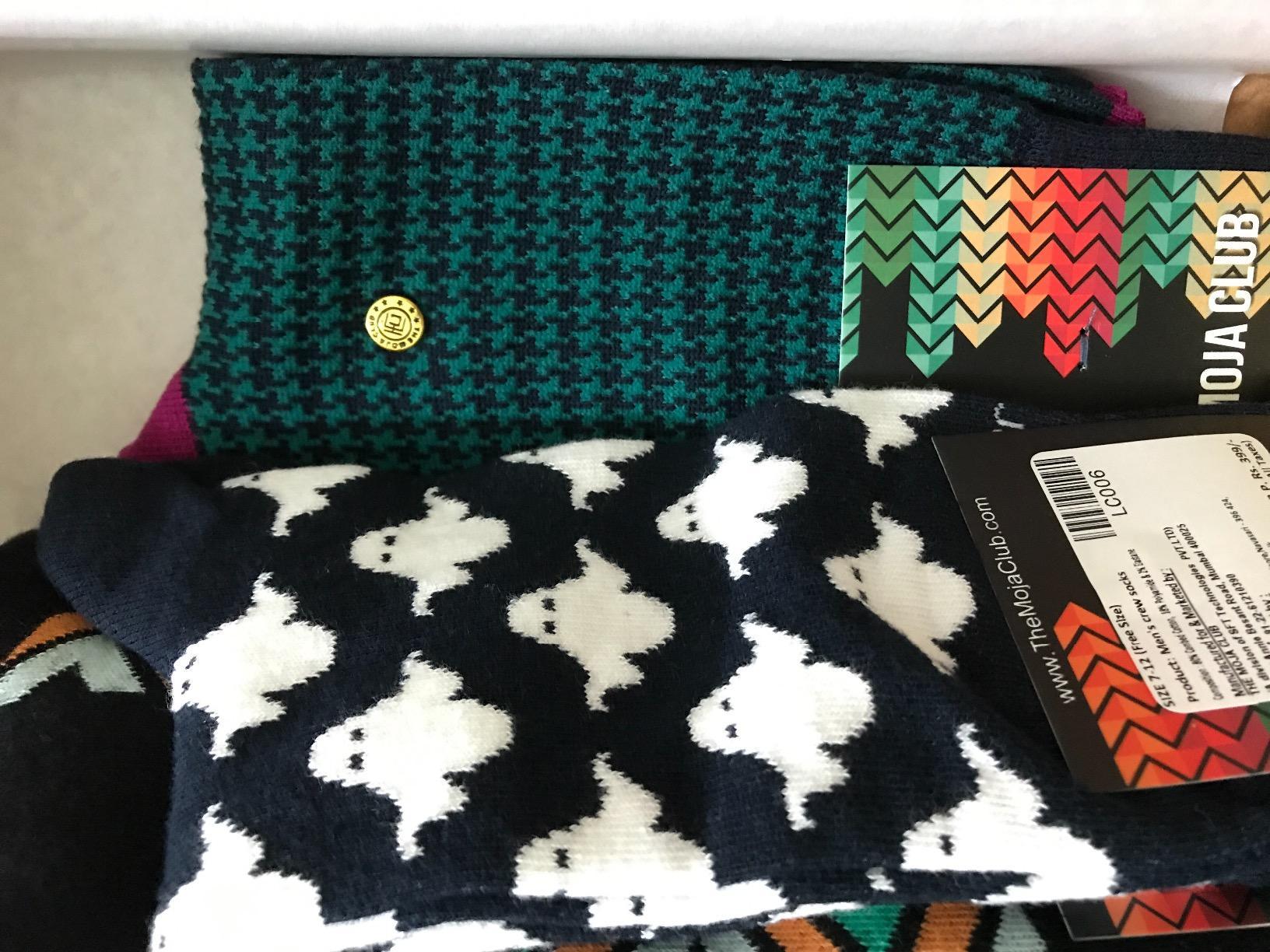 The Moja Club - Men's Luxury, Funky Socks, (Multicolour Free Size 7-12 ...