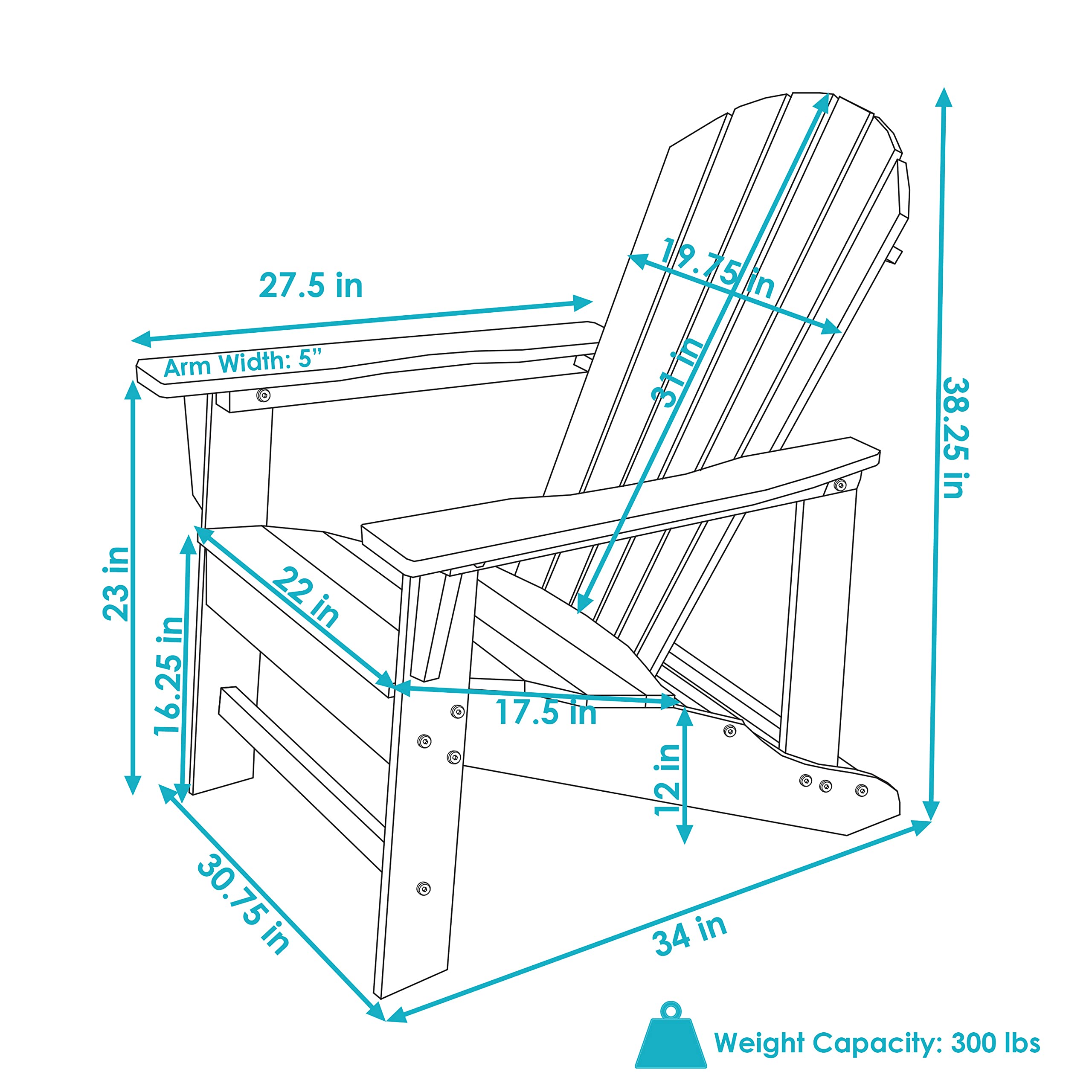 Adirondack Chair Measurements Classic Adirondack Chair