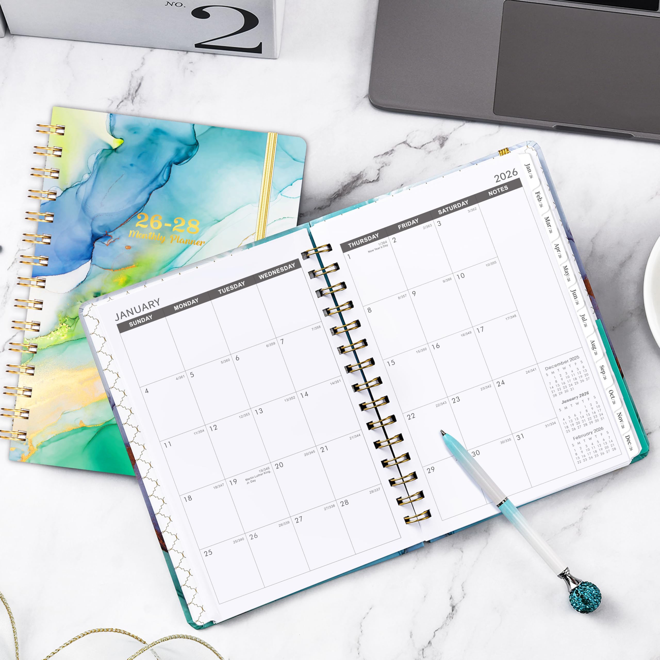 Monthly Planner 2026-2028 - A4 Size Calendar Planner For 2025-2028 Long ...