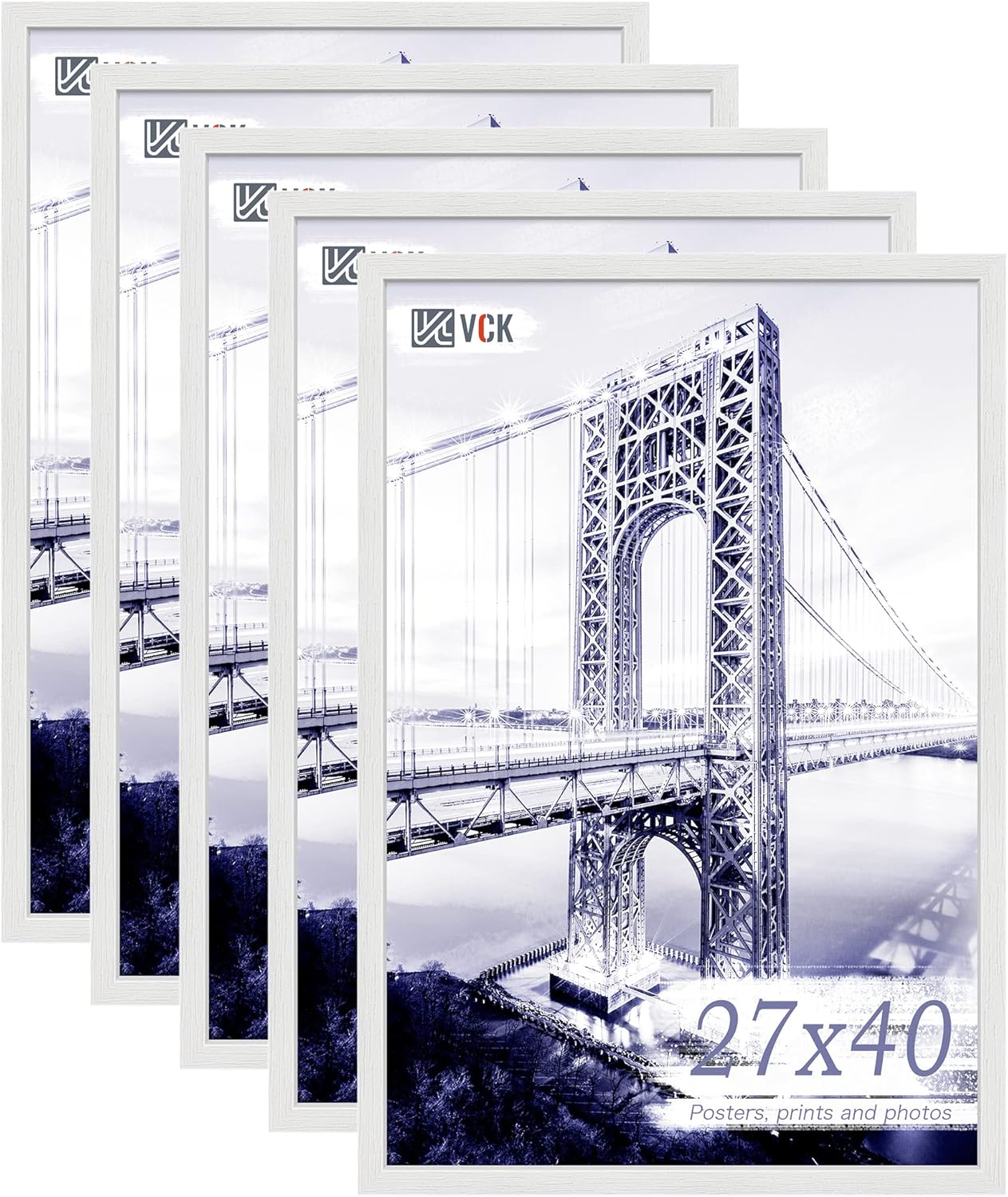 Amazon.com - VCK 27x40 Poster Frames Set of 5, Exclusive Woodgrain ...