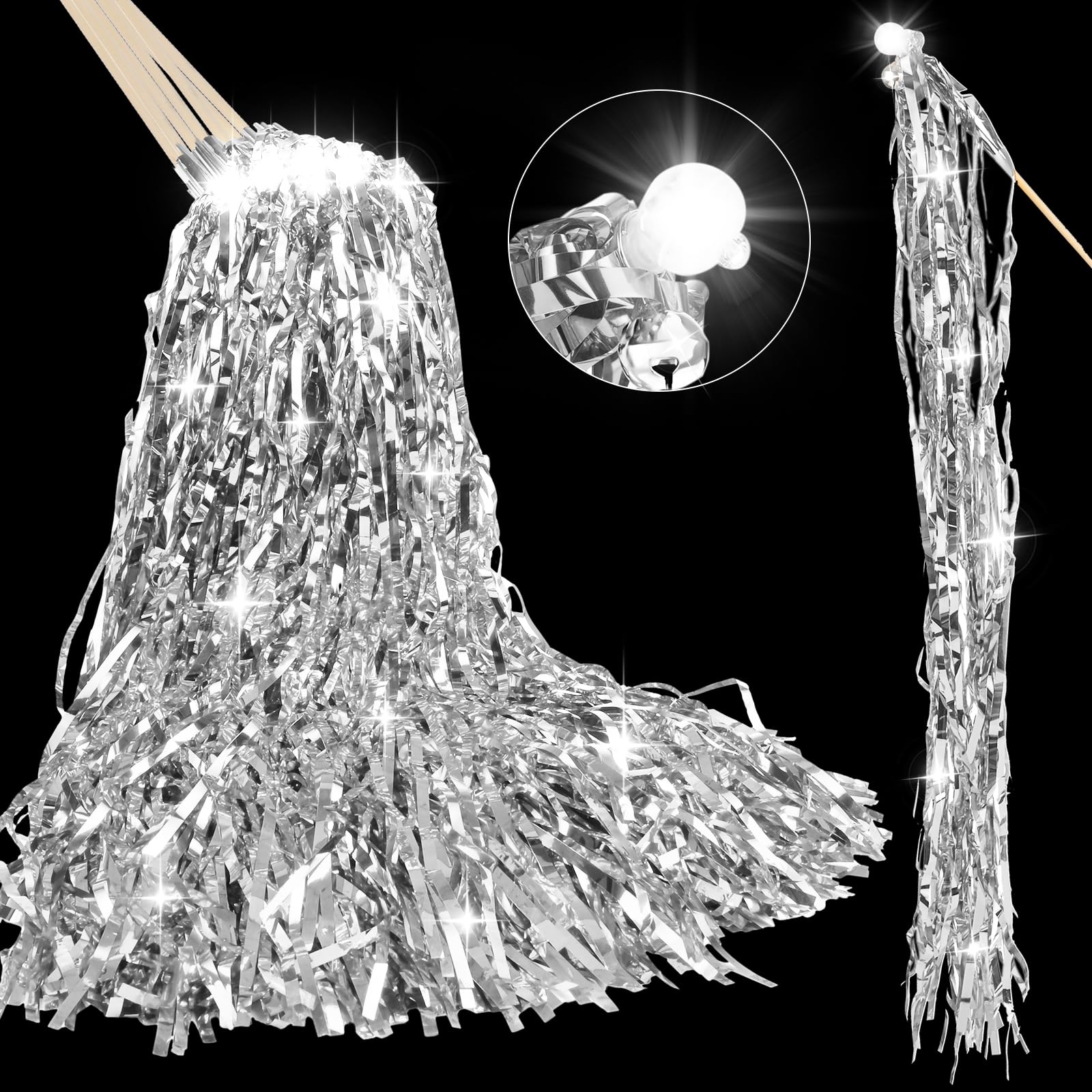Amazon.com: 25 PCS Light Up Wands Wedding Sparklers Fairy Ribbon Wand ...