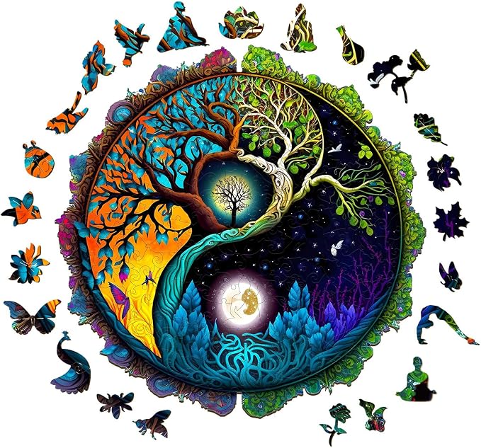 Amazon.com: Aeekdook Wooden Puzzles for Adults, Tree of Life Wooden ...
