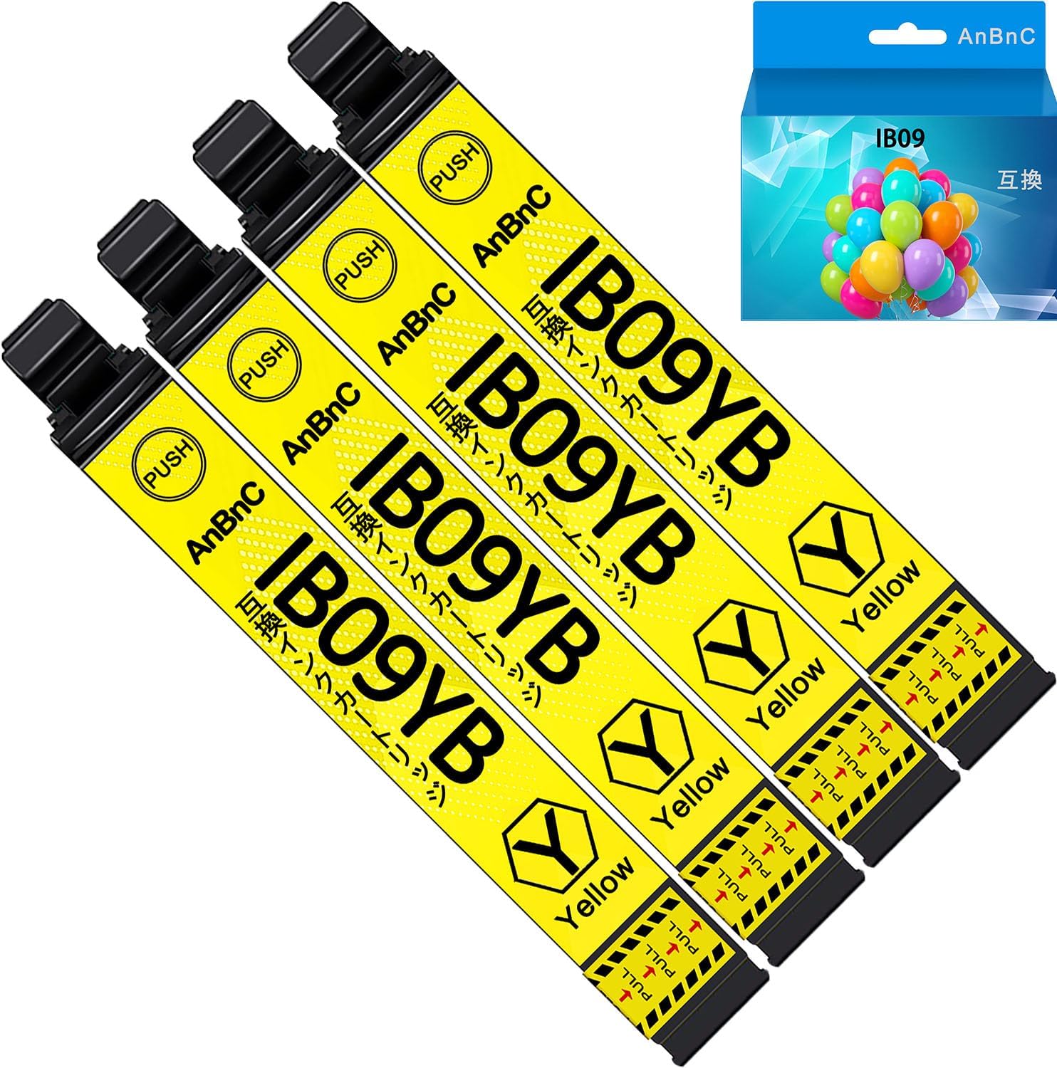 Amazon.co.jp: 【AnBnC】IB09YB イエロー 単品 4個 顔料 残量表示 大容量インク エプソン互換インクカートリッジ 対応機種:PX-M730F PX-S730 ...