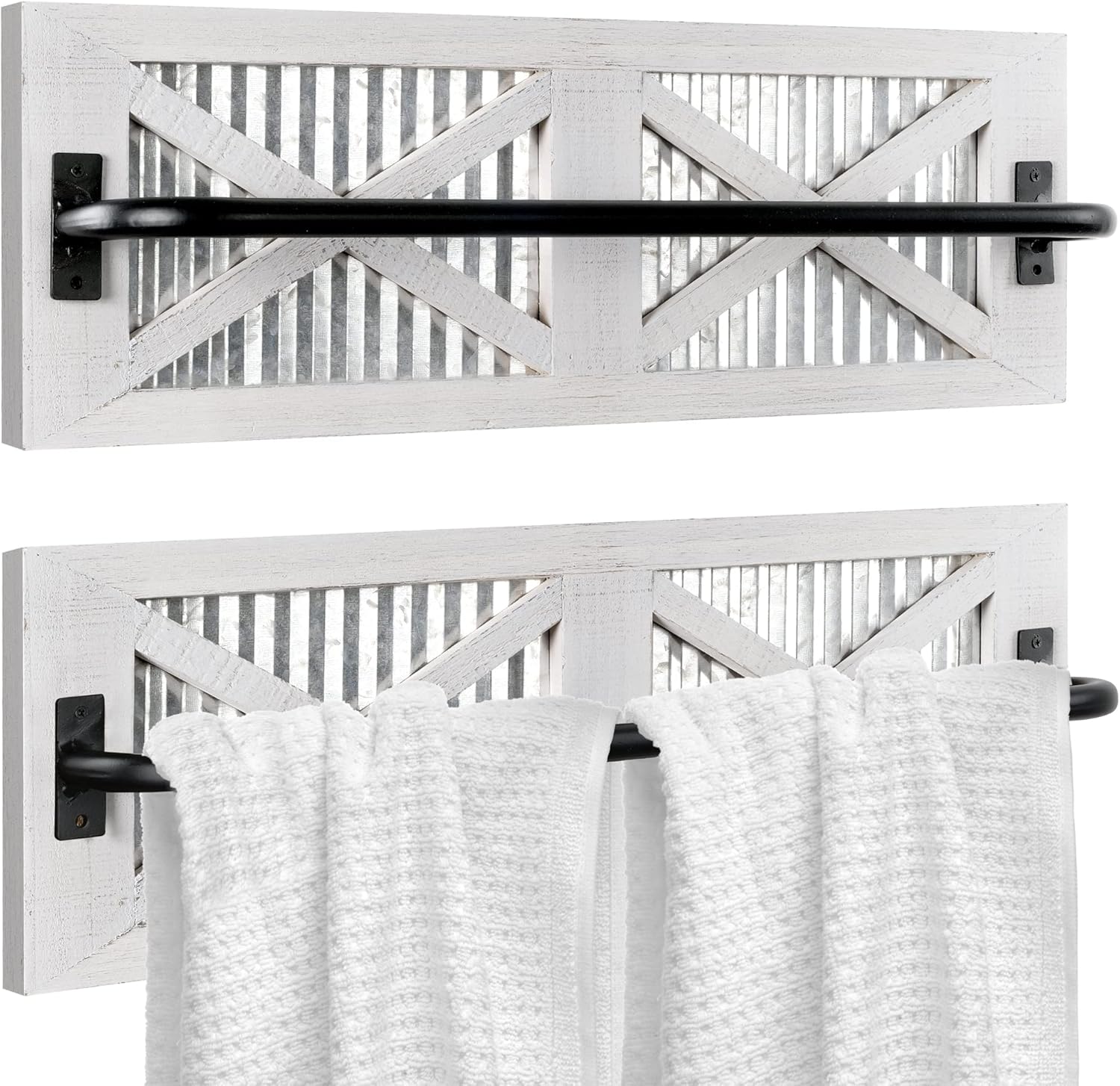 Amazon.com: Autumn Alley Farmhouse Rustic Towel Rack Holder - Wood ...