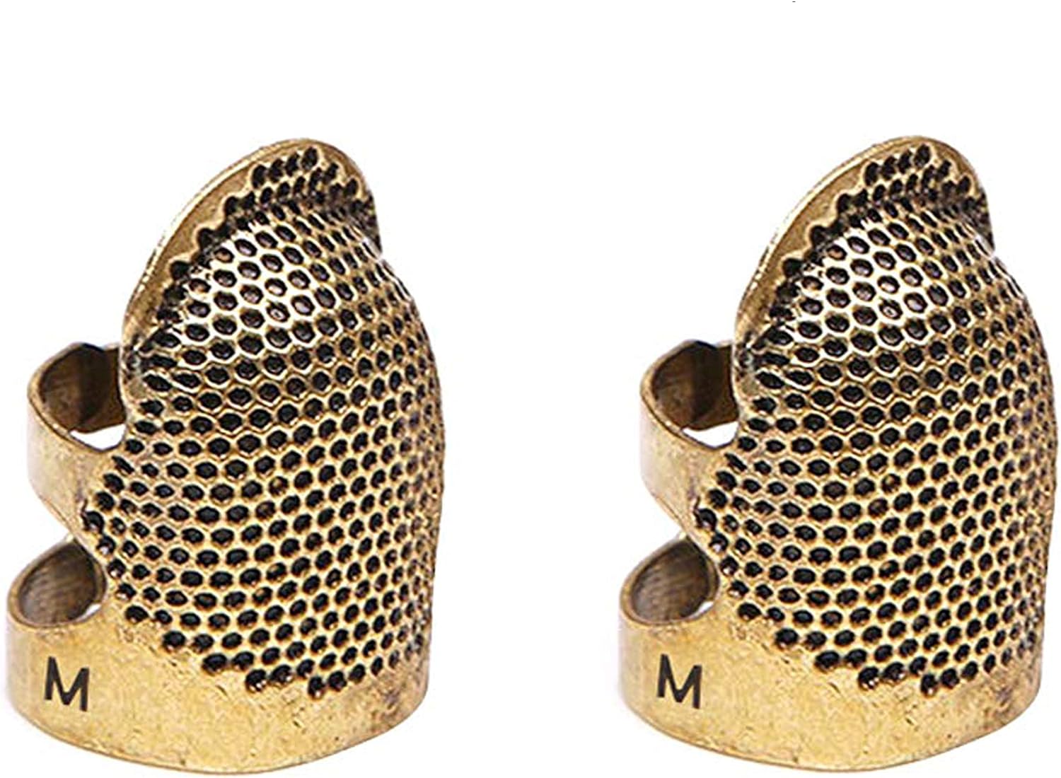 （2pcs）Sewing Thimble Finger Protector, Adjustable Finger Metal Shield ...
