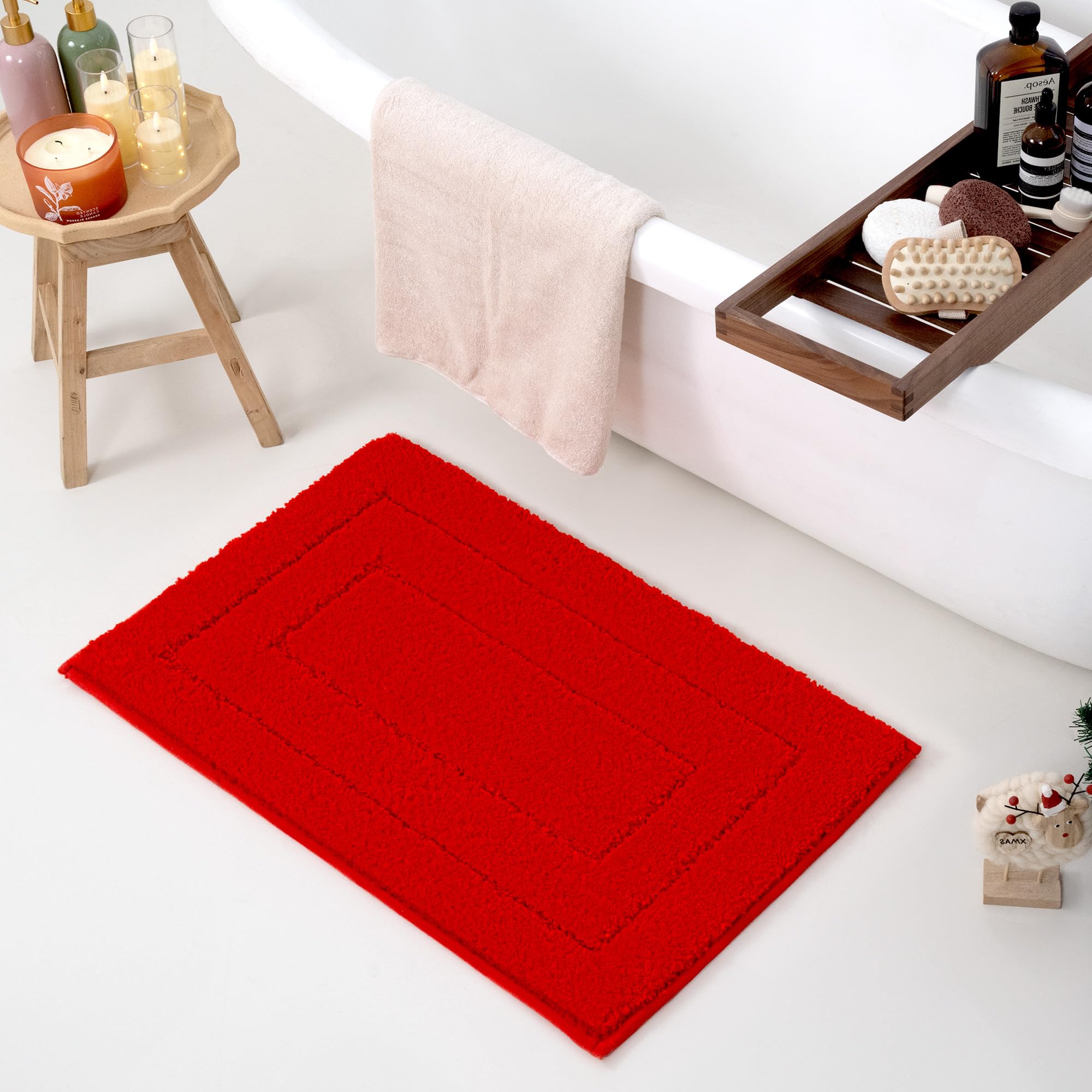 Amazon.com: GRANNY SAYS Red Bathroom Rugs Non Slip, 20" x 32", Bath ...