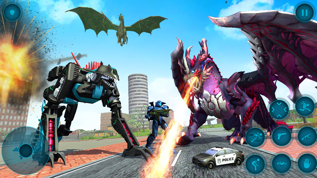 Robot Car Transformation City Battle Game: Real Robot Multiplayer War ...